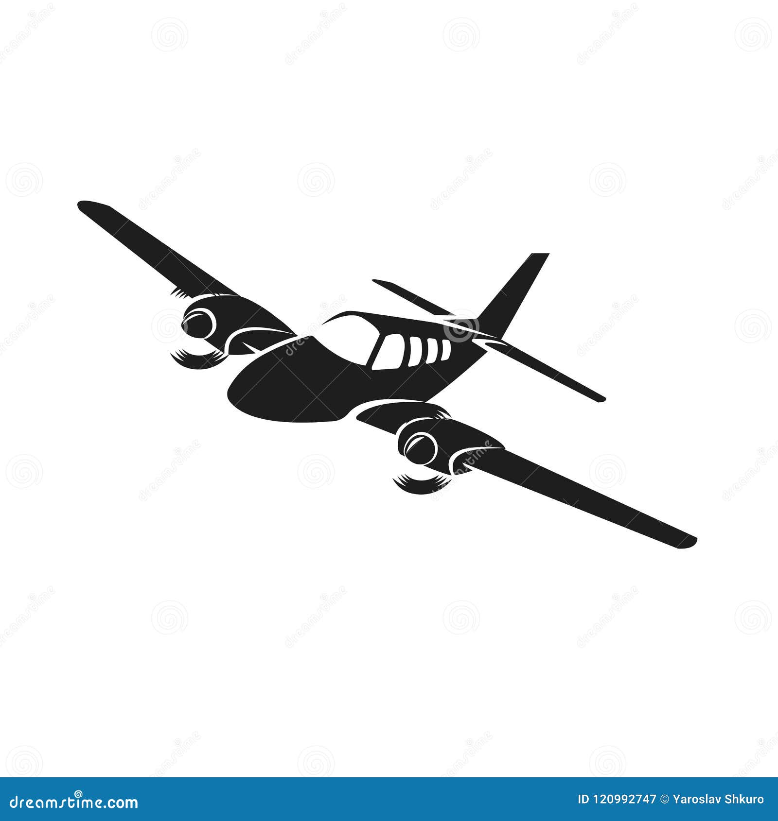 Small Plane Vector Illustration. Vector Illustration. Stock Vector ...