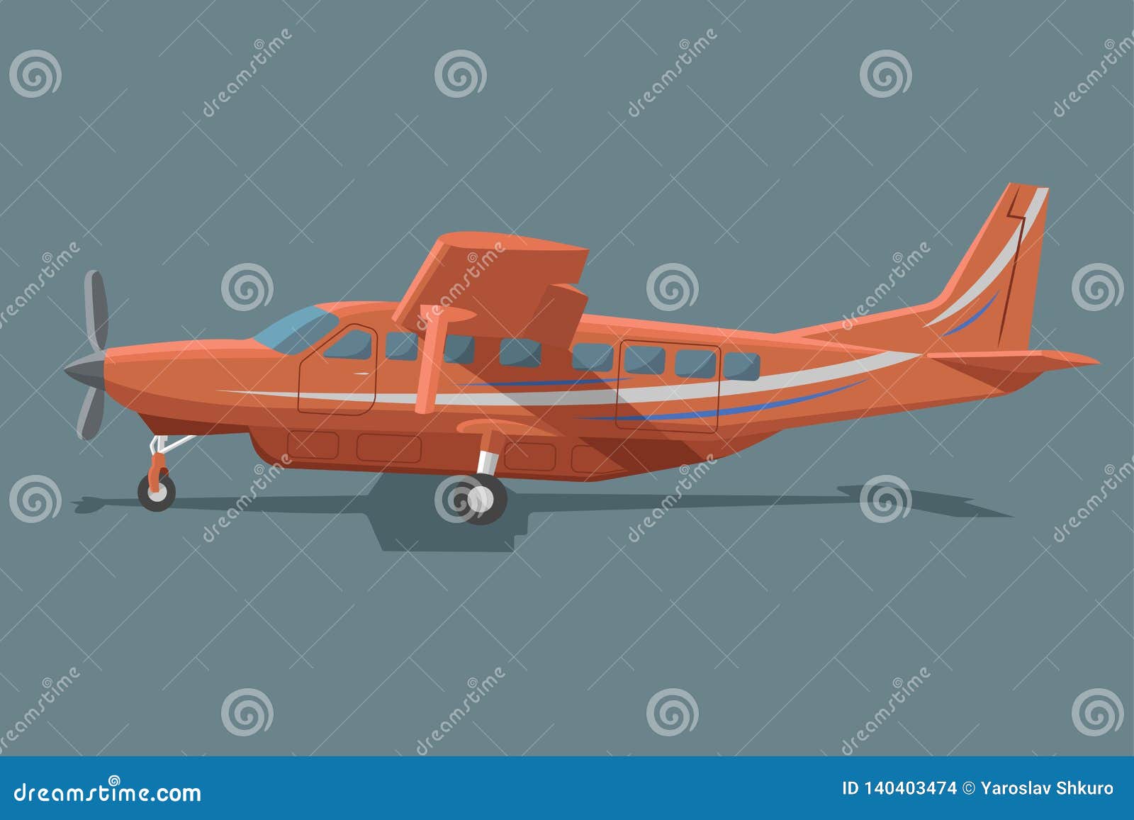 Regional Turboprop And Cargo Aircraft Cartoon Vector | CartoonDealer ...