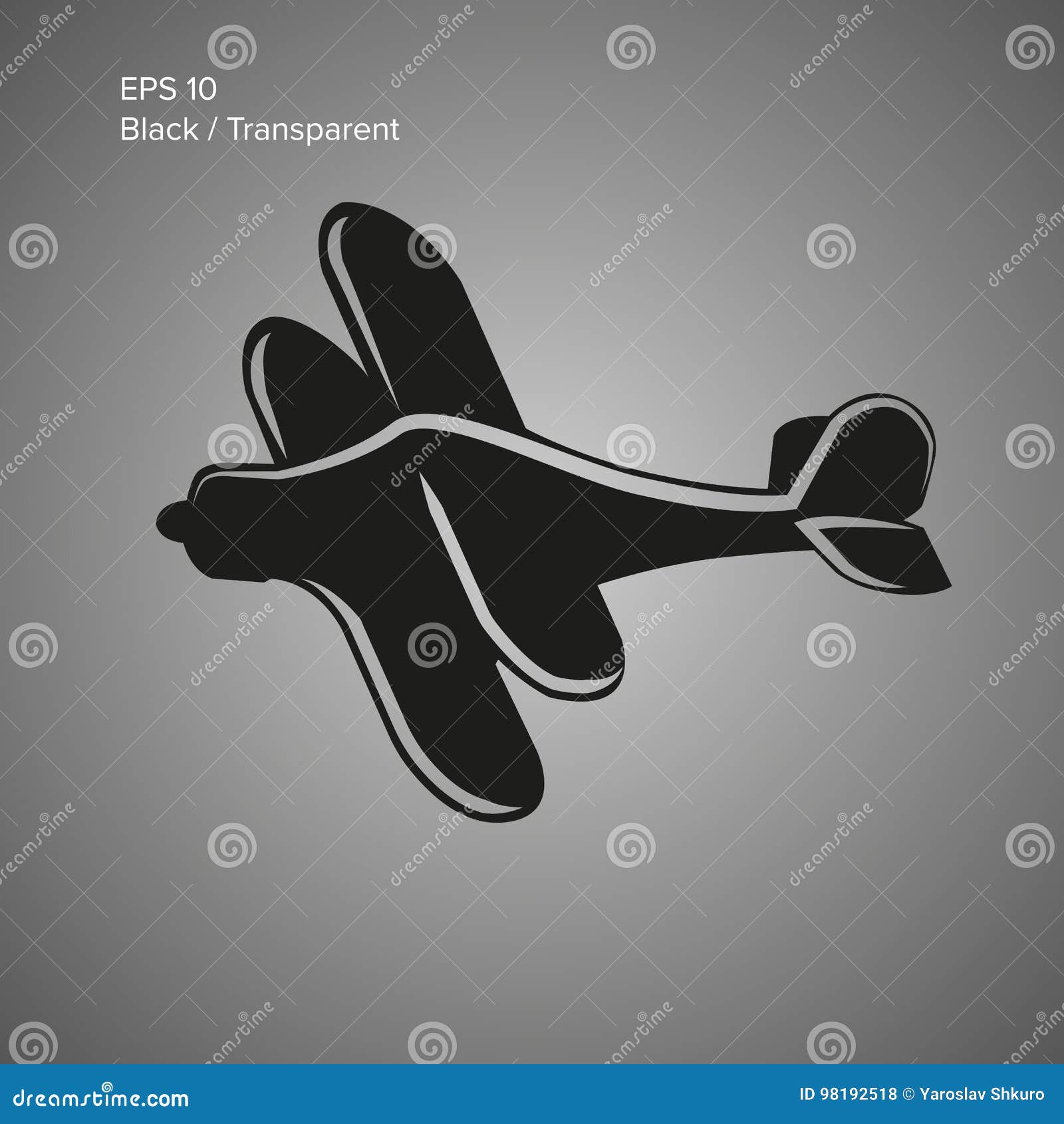 Small Plane Vector Illustration Icon. Stock Vector - Illustration of ...