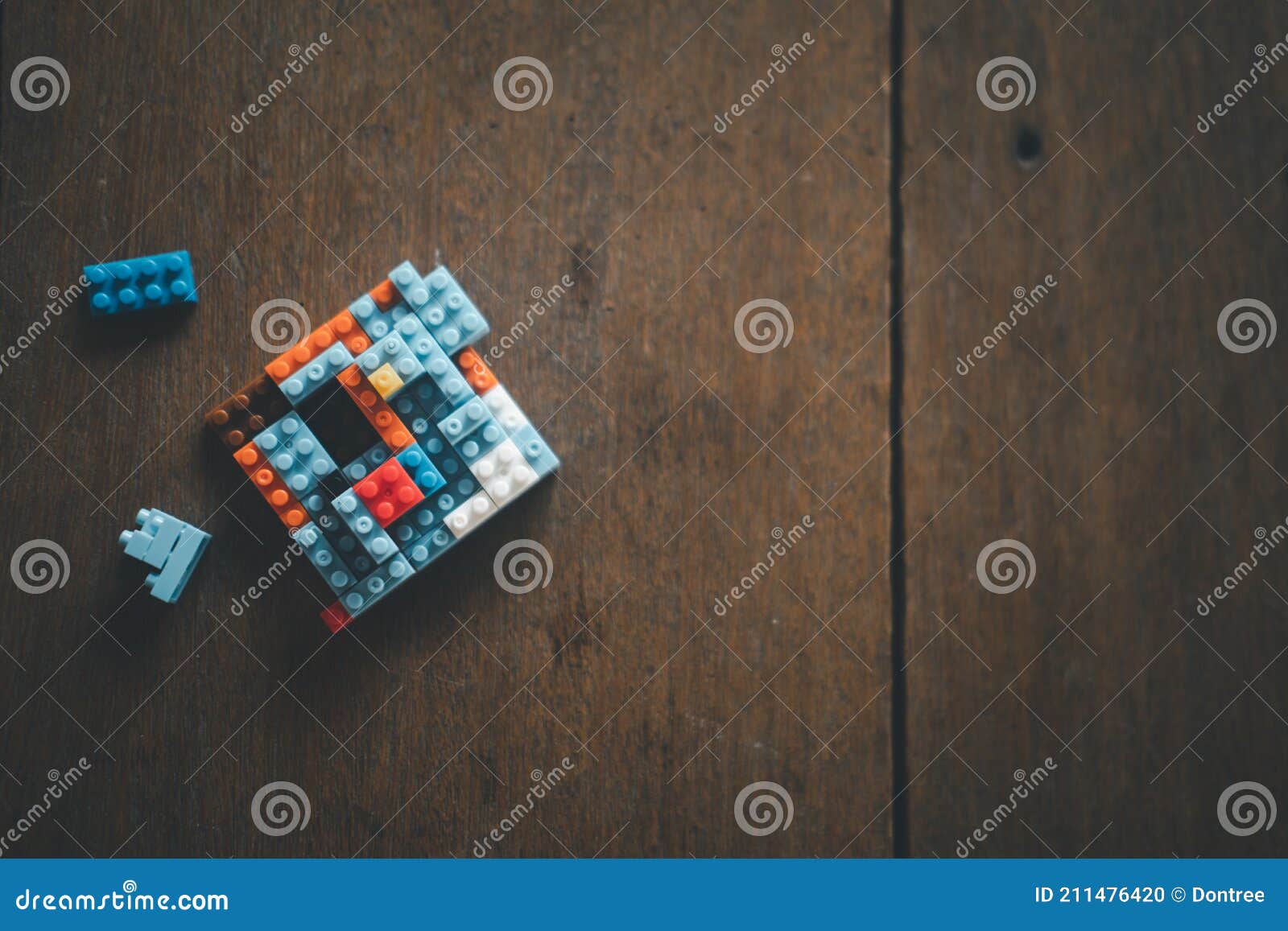 Small Plastic Building Blocks Stock Photo - Image of collect, blue ...