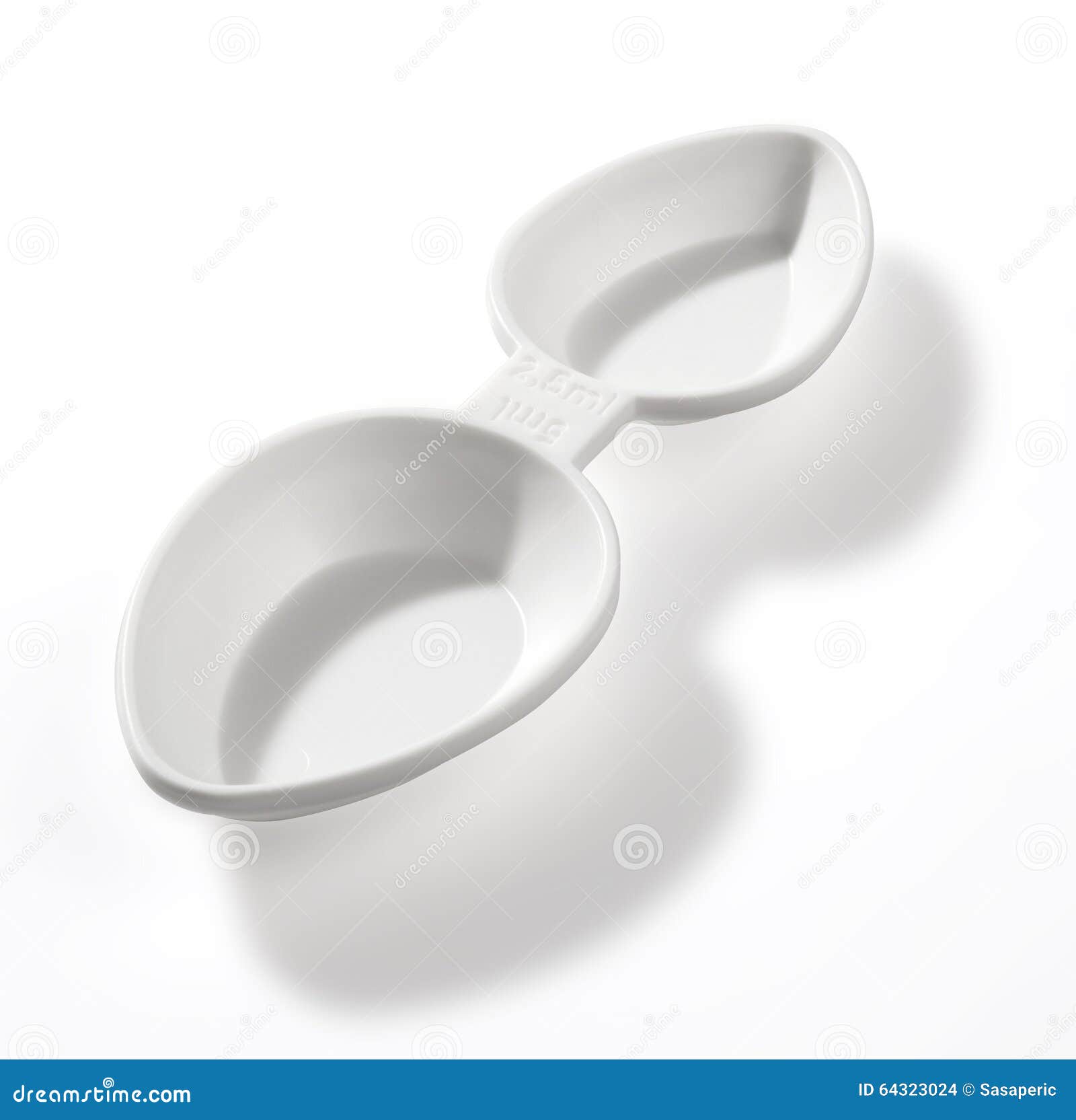 Small Plastic Drug Dosing Spoon Isolated with Clipping Path Stock Photo ...