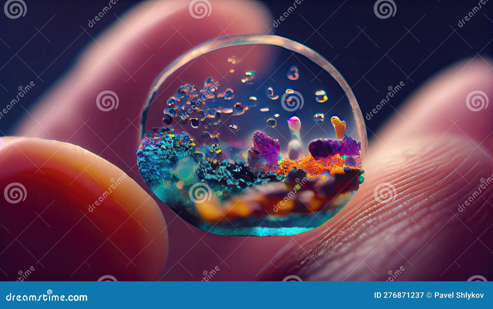 Small Plastic Pellets on the Finger. Micro Plastic Stock Illustration ...