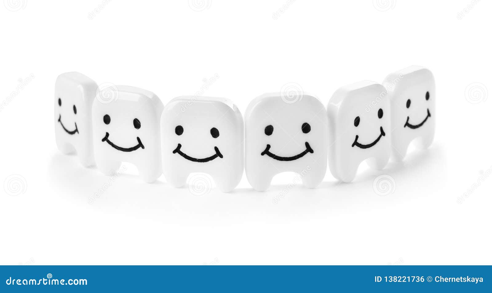 Small Plastic Teeth with Happy Faces Stock Photo - Image of health ...