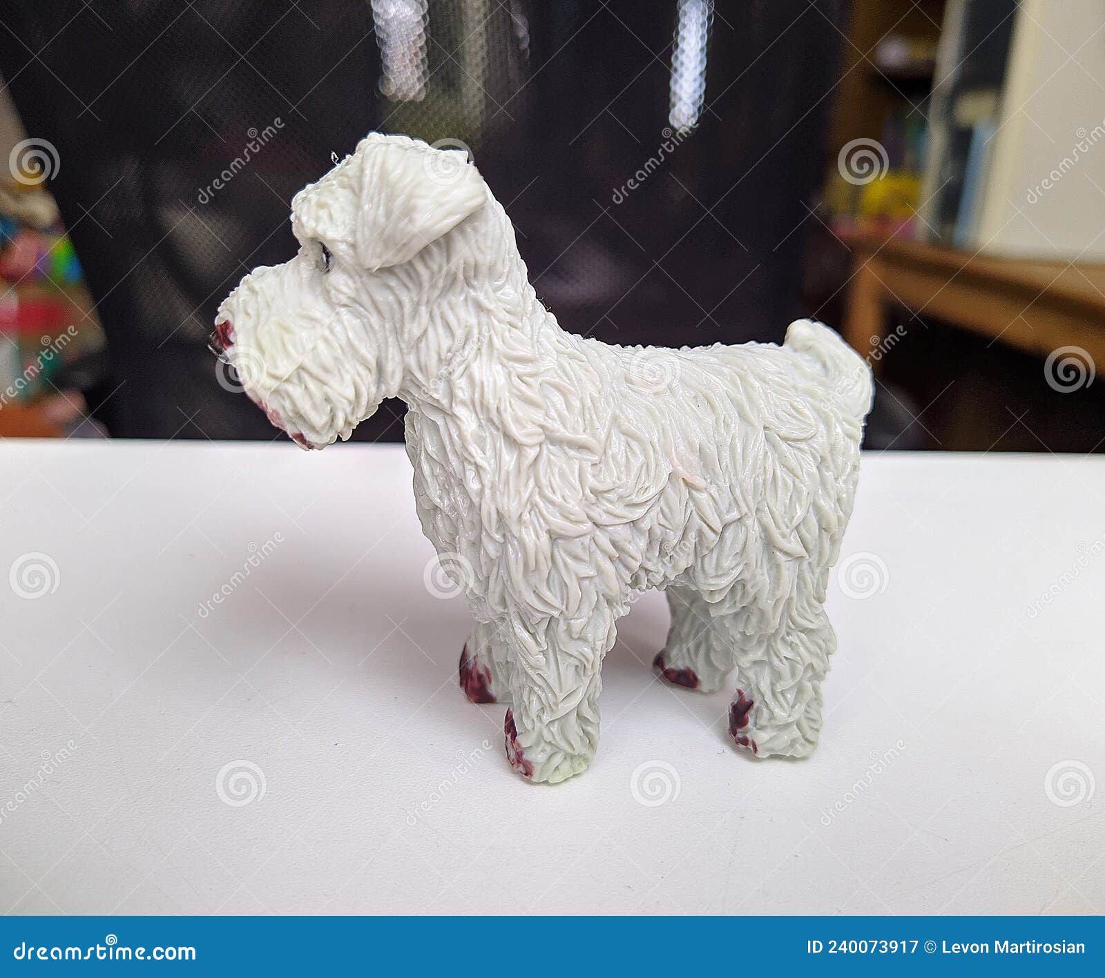 Small and Plastic Toy in the Shape of a Dog. Stock Image - Image of ...