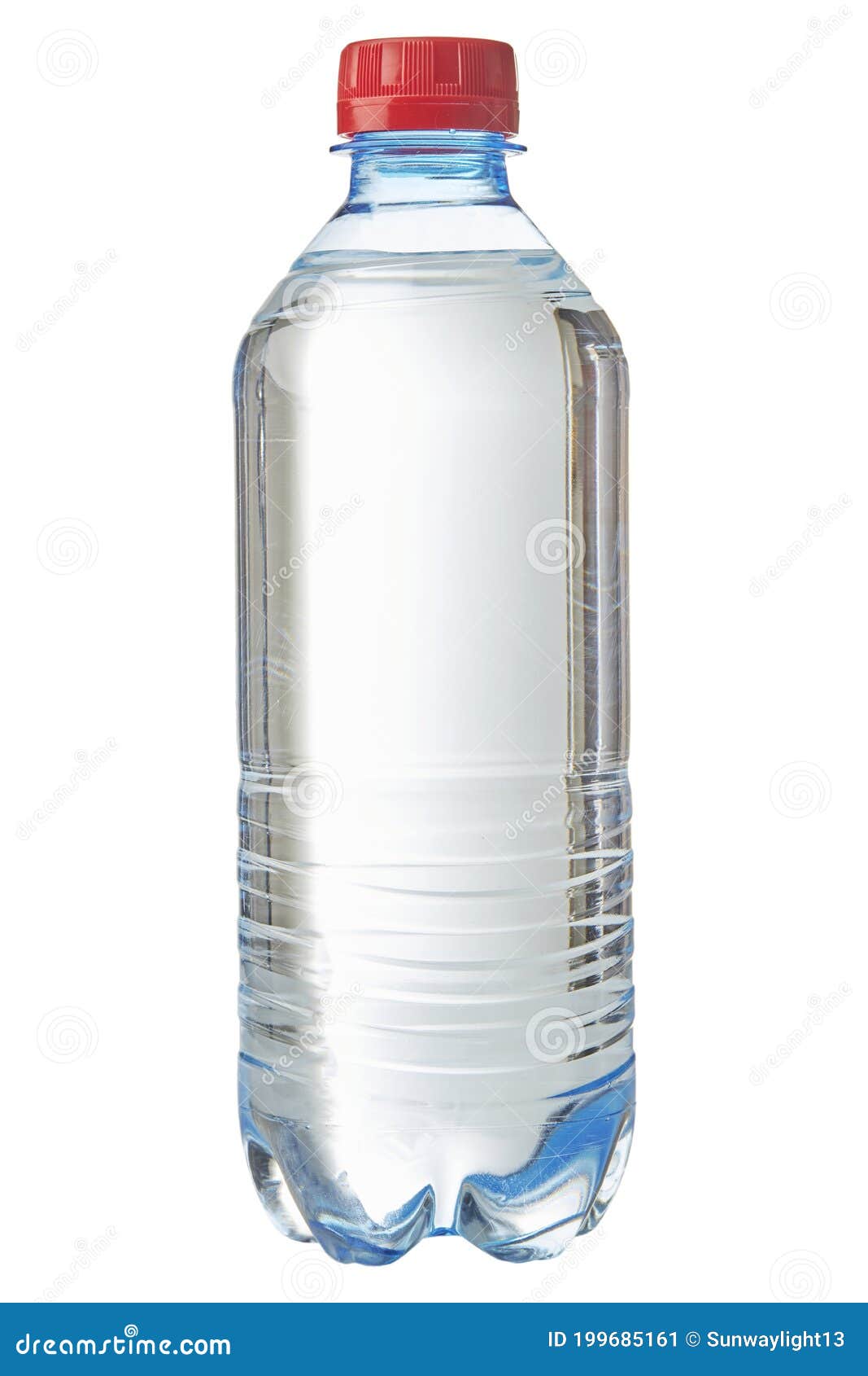 Small Plastic Water Bottle, Isolated on White Stock Image - Image of ...
