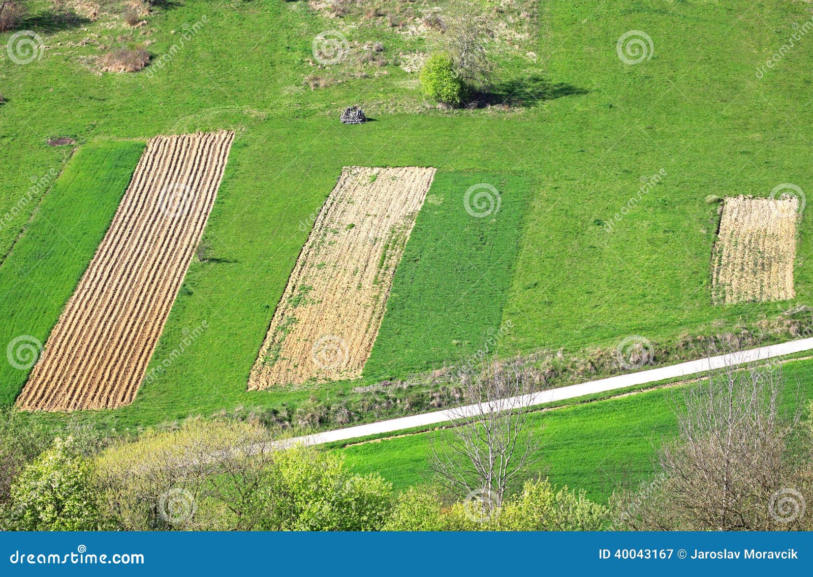 Small plowed fields stock image. Image of fields, land - 40043167