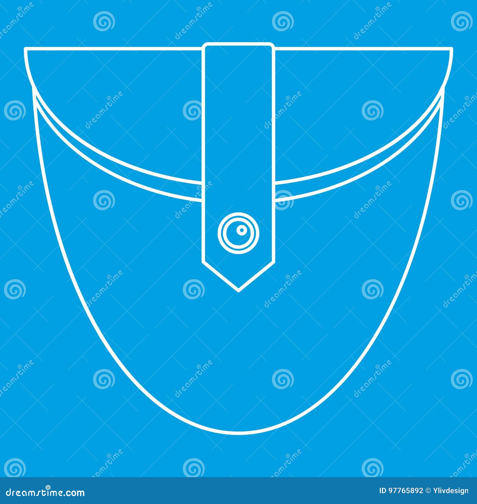 Small Pocket Icon, Outline Style Stock Vector - Illustration of button ...