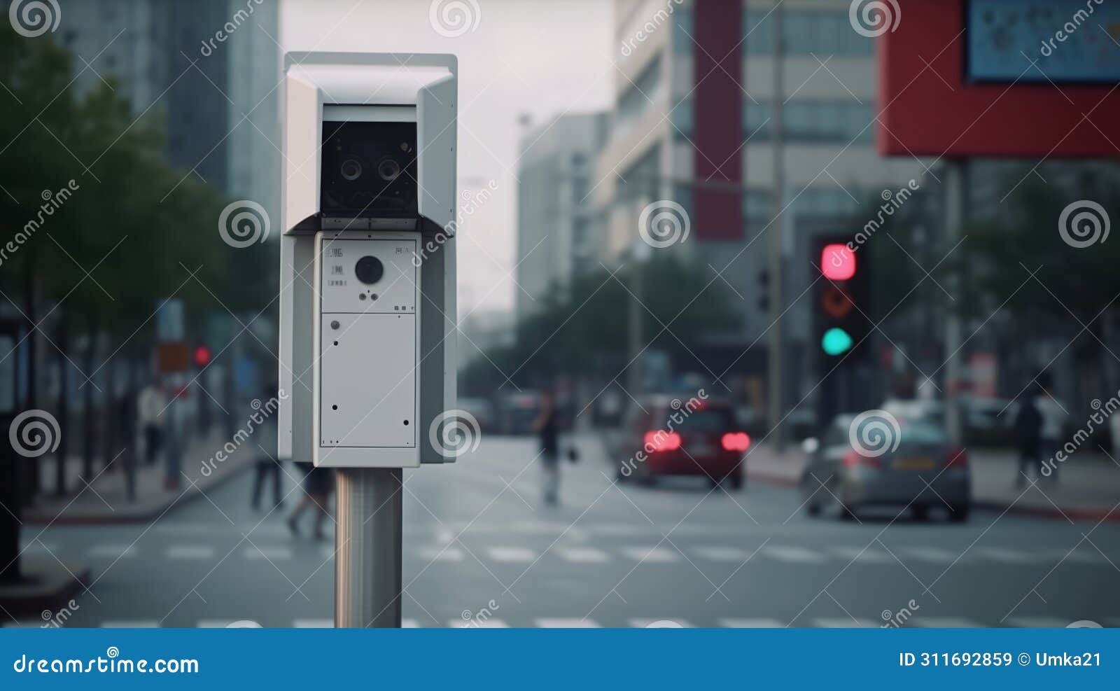 Small Pole Next To Trail On Rocky Terrain Covered By Trees Stock Image ...