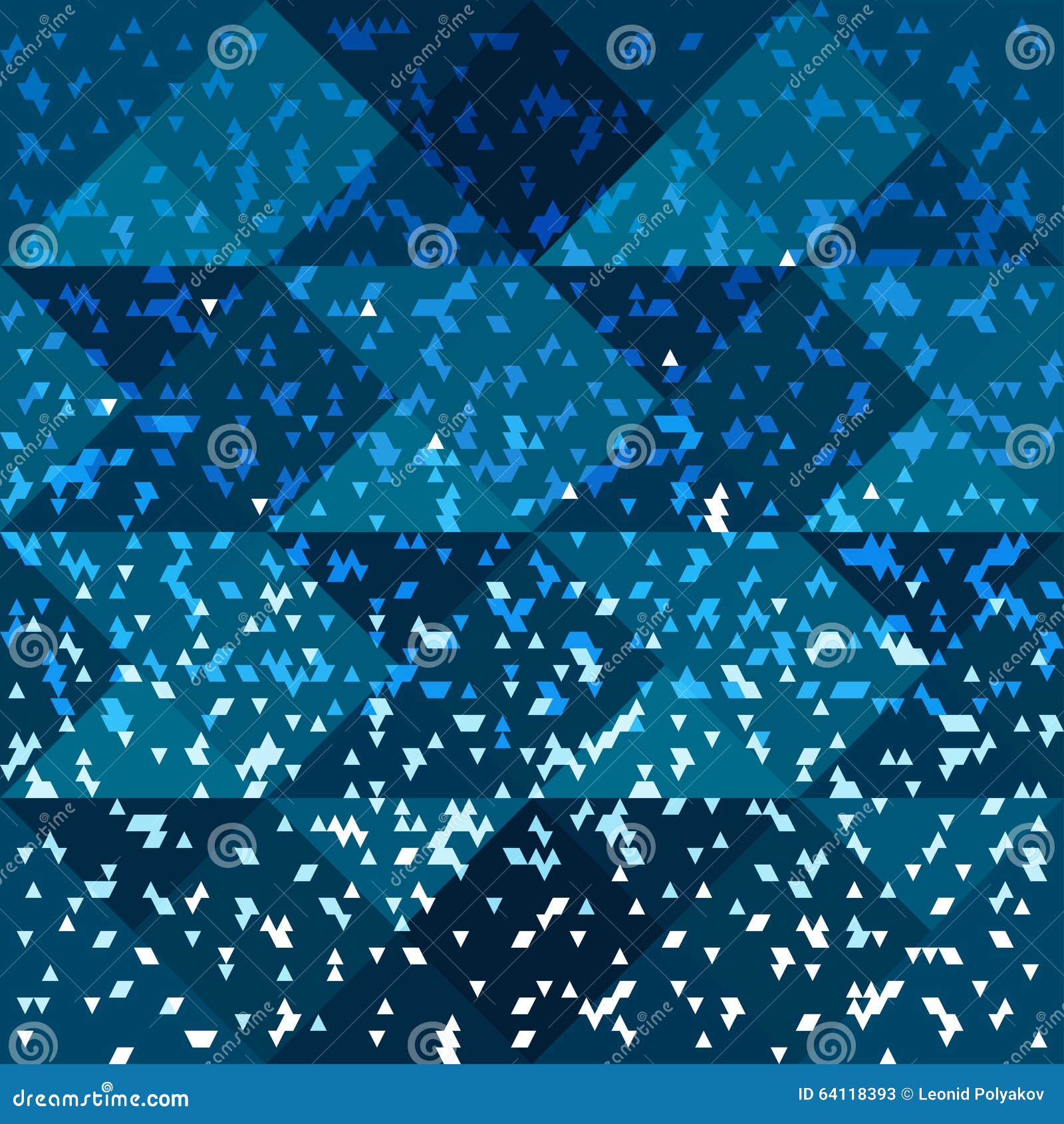 Small Polygons on a Blue Background Seamless Pattern Stock Vector ...