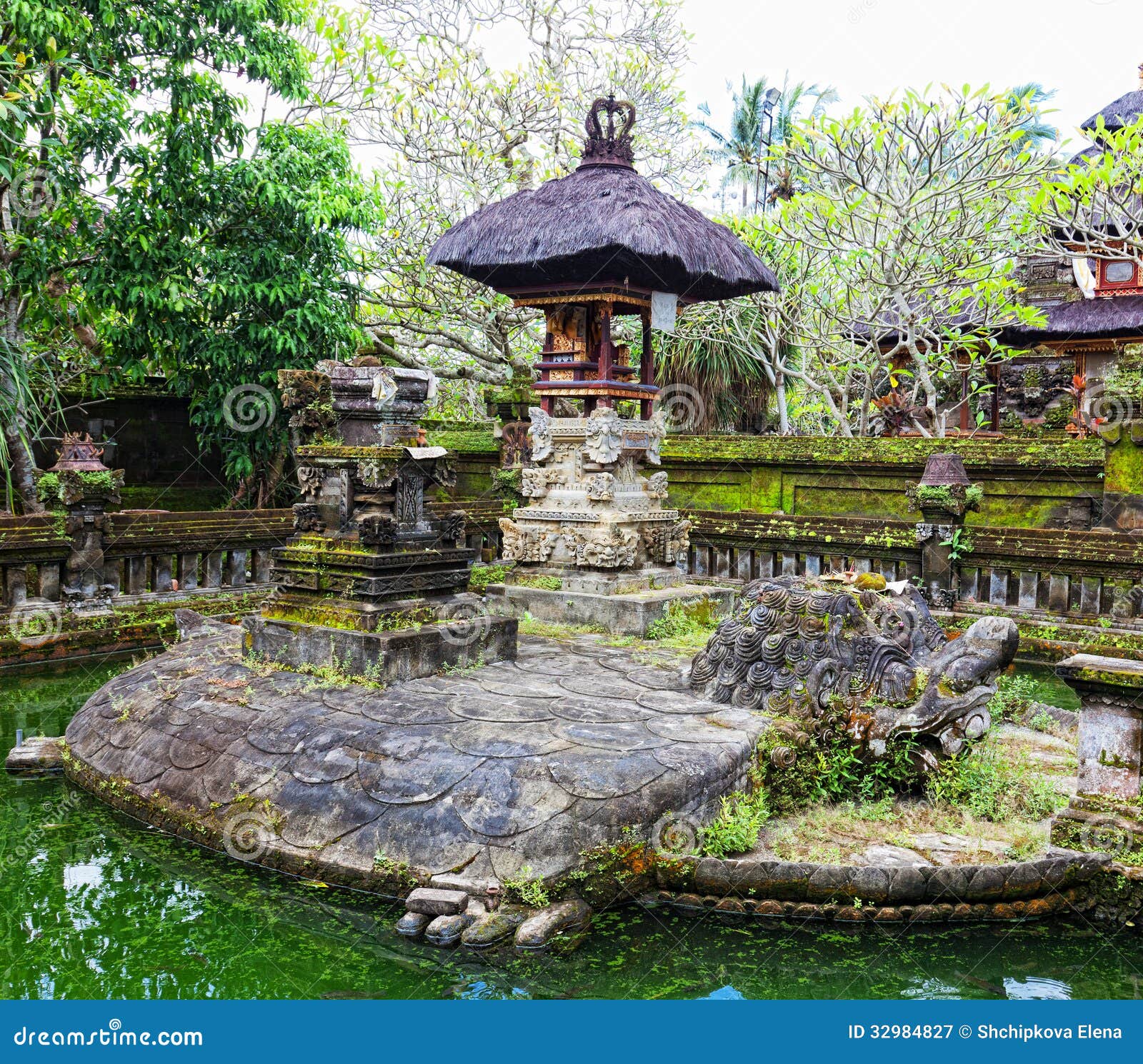 Small Pond in an Ancient Monastery Stock Image - Image of sculpture ...