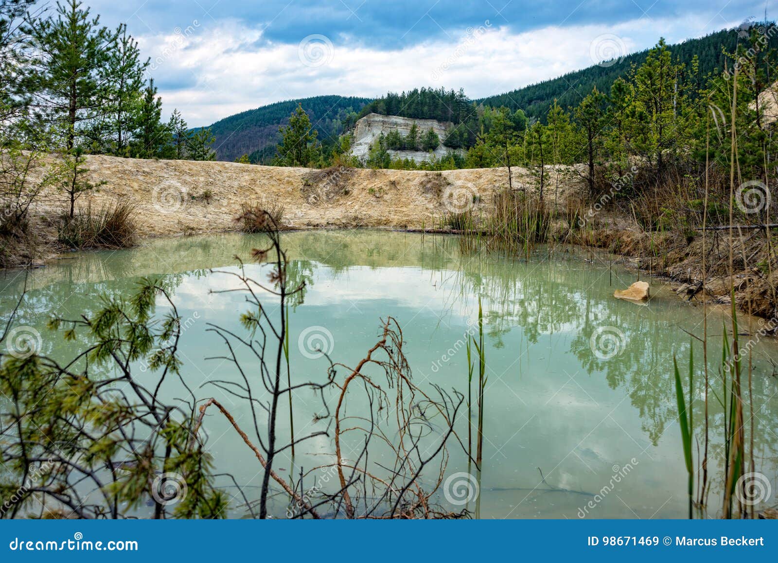 Small Pond in the Sandstone Pit Stock Image - Image of harsh, range ...