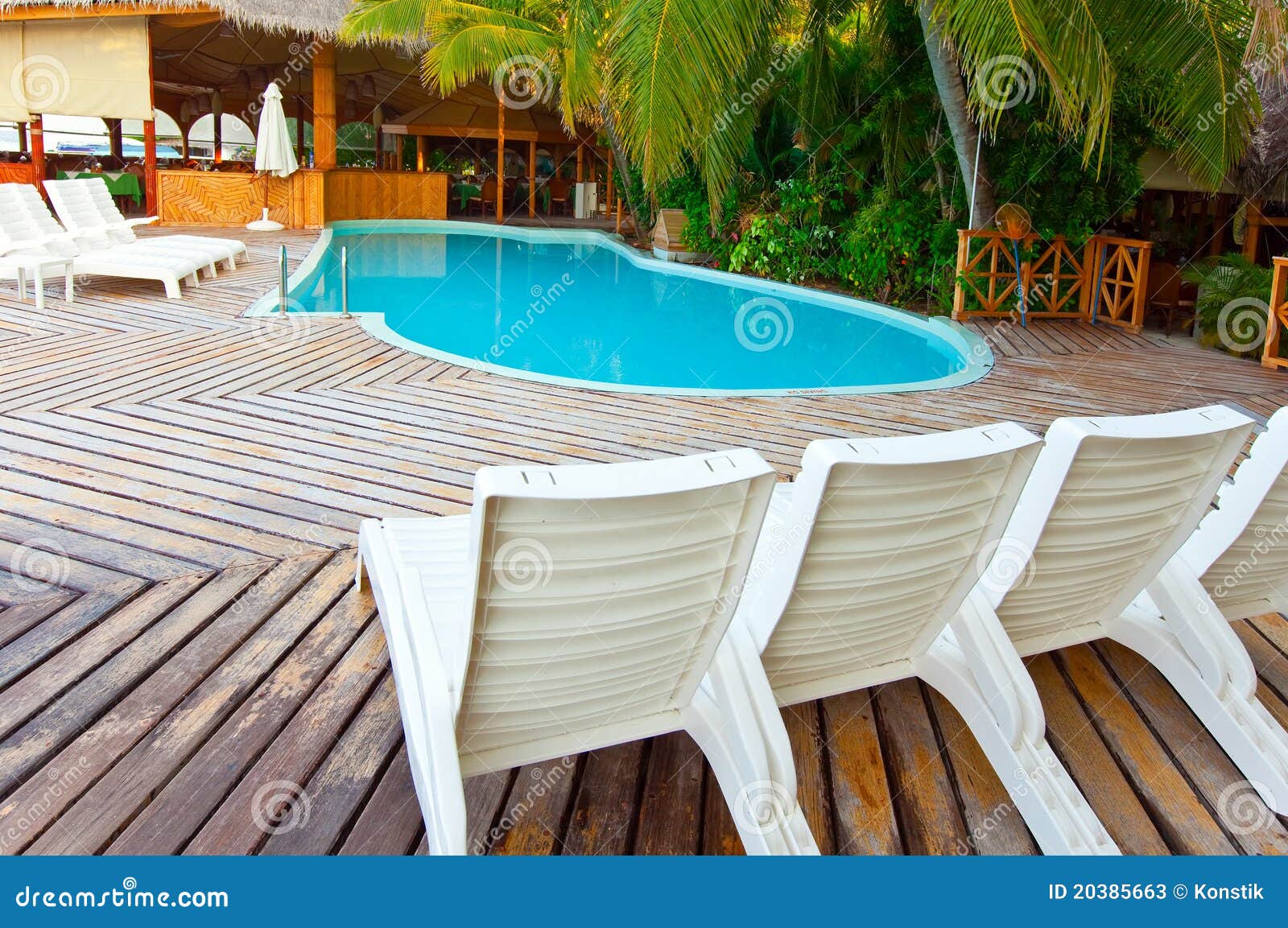 Small Pool and Chairs for Rest Stock Image - Image of island, south ...