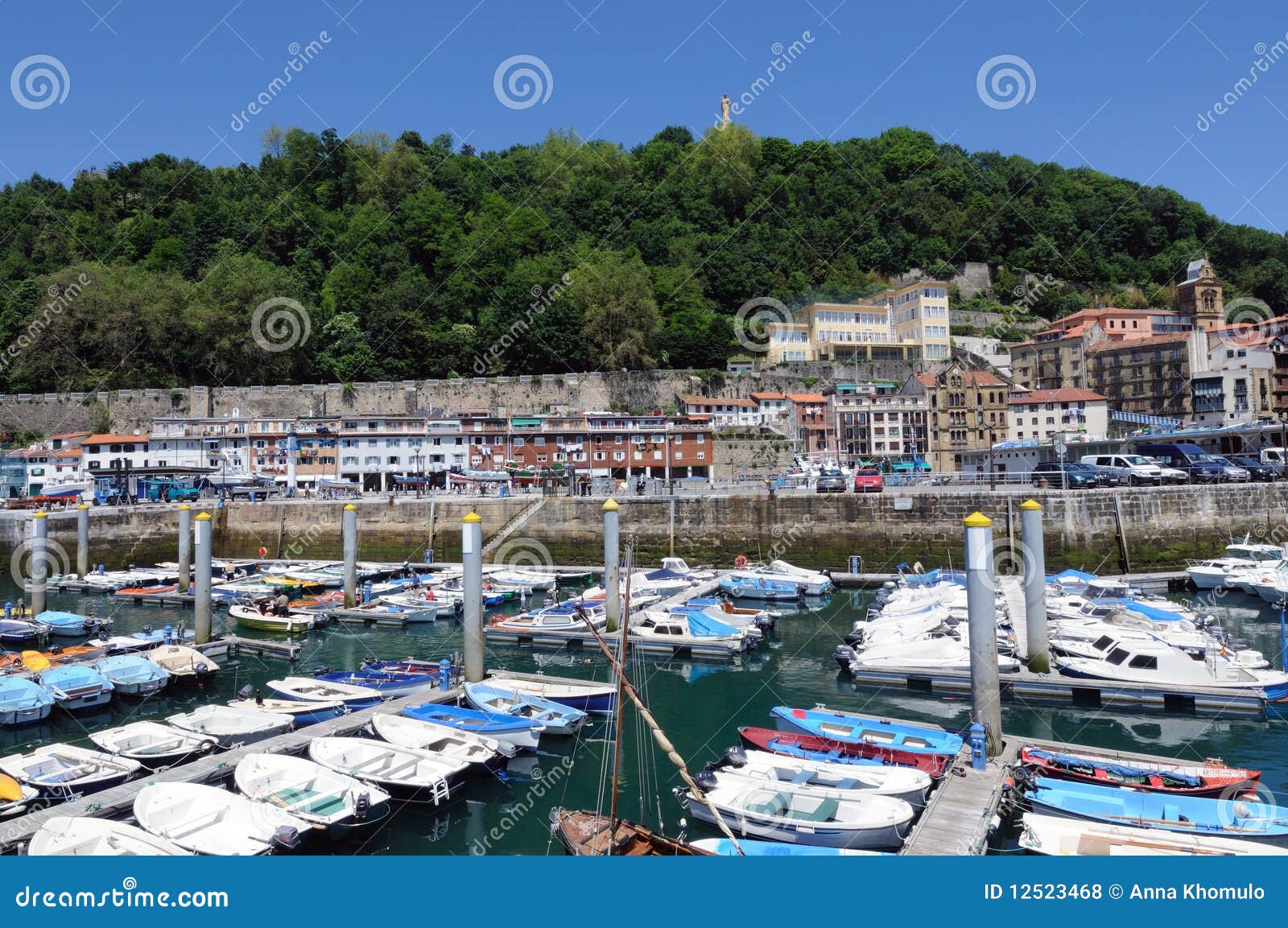Small port stock photo. Image of moorage, europe, hill - 12523468