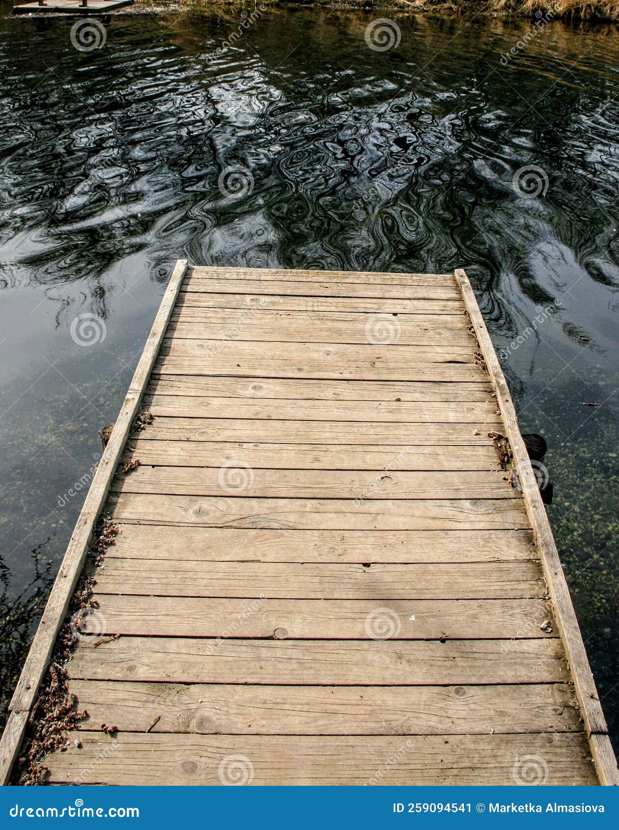 Small port on the river stock image. Image of water - 259094541