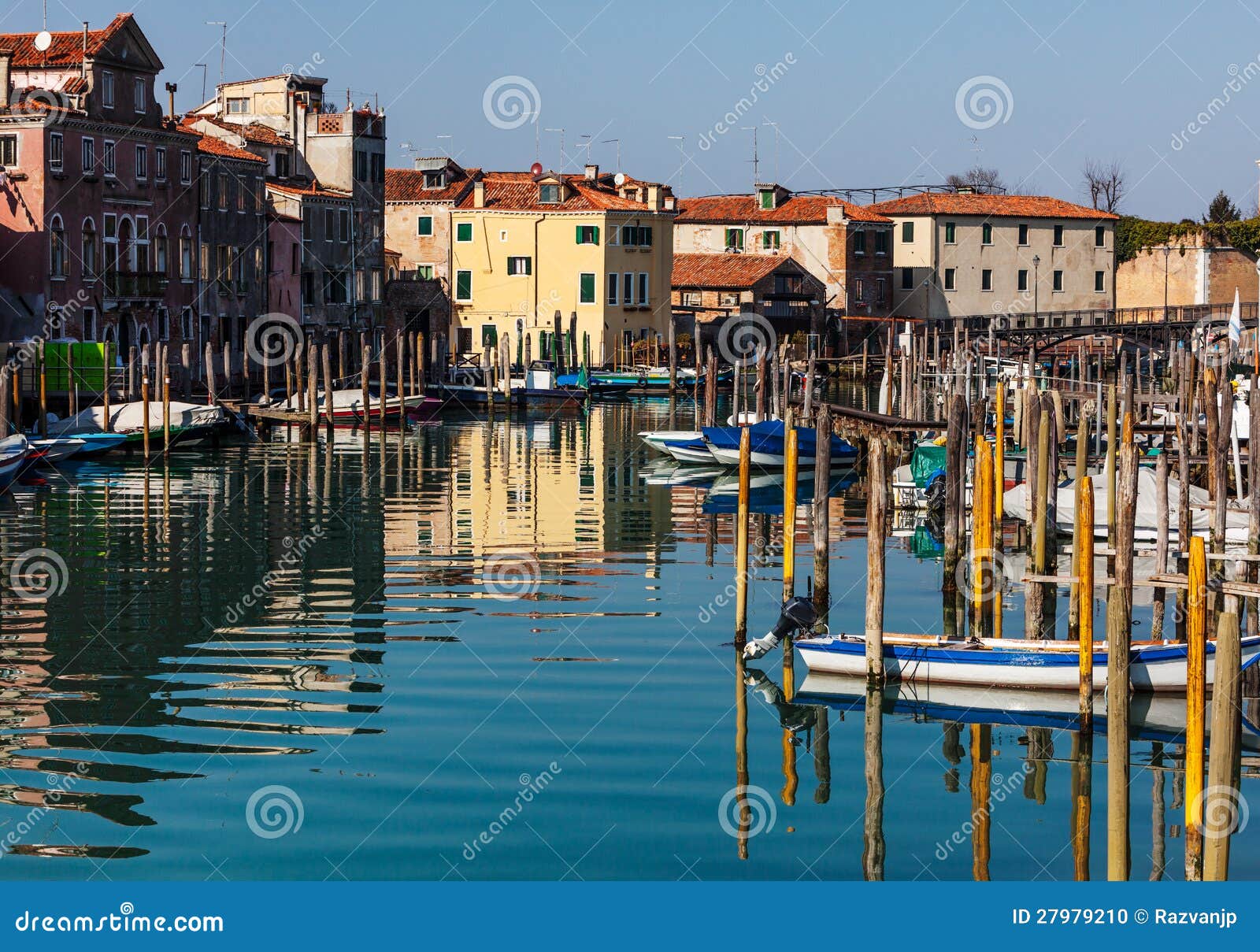 Small Port in Venice stock photo. Image of harbour, venice - 27979210