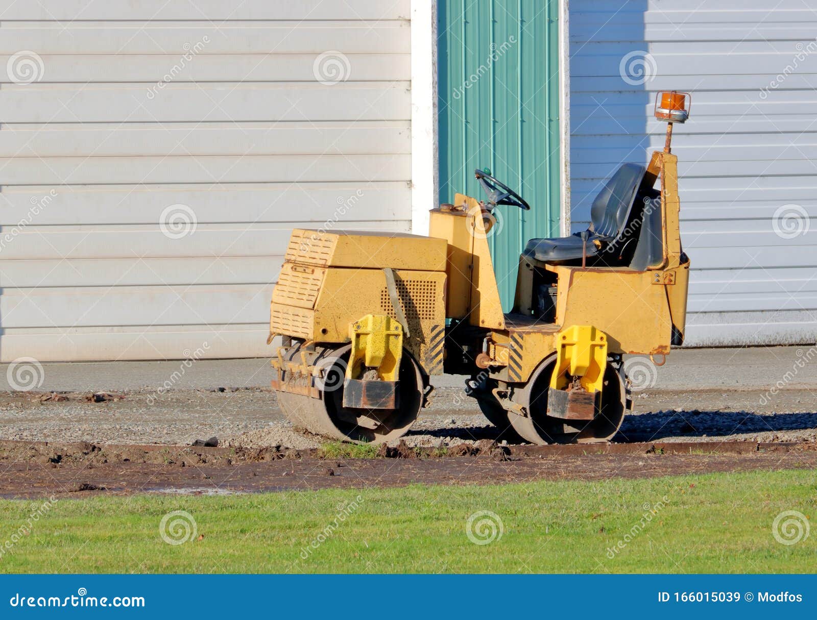 Small Portable Drum Roller Compactor Stock Image - Image of ...