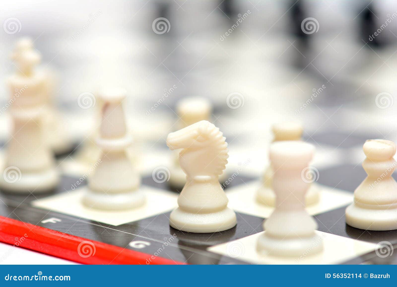 Small Portable Travel Chess Game Stock Photo - Image of plastic, forces ...