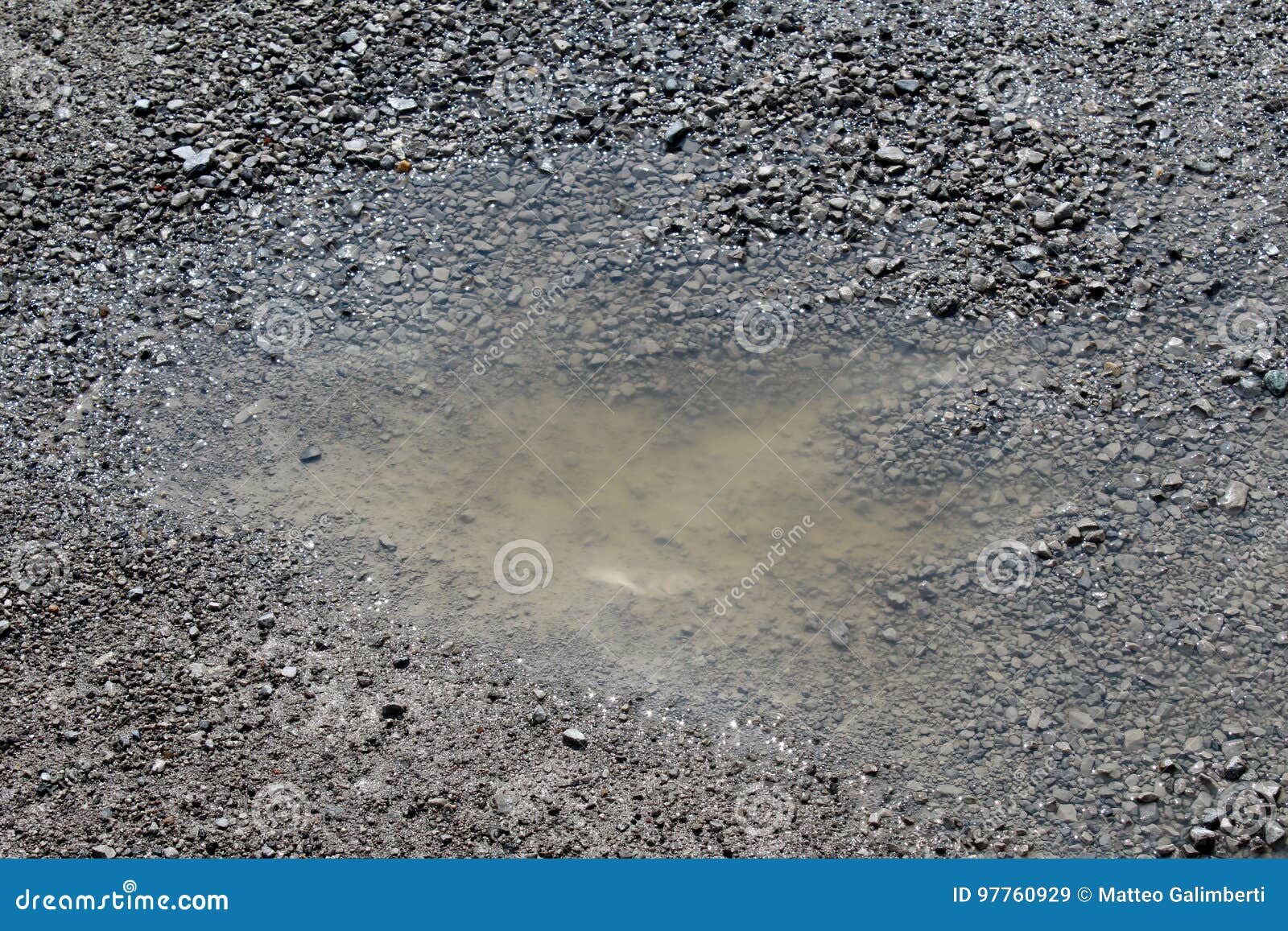 Small Pothole Full of Water Stock Image - Image of unpaved, small: 97760929