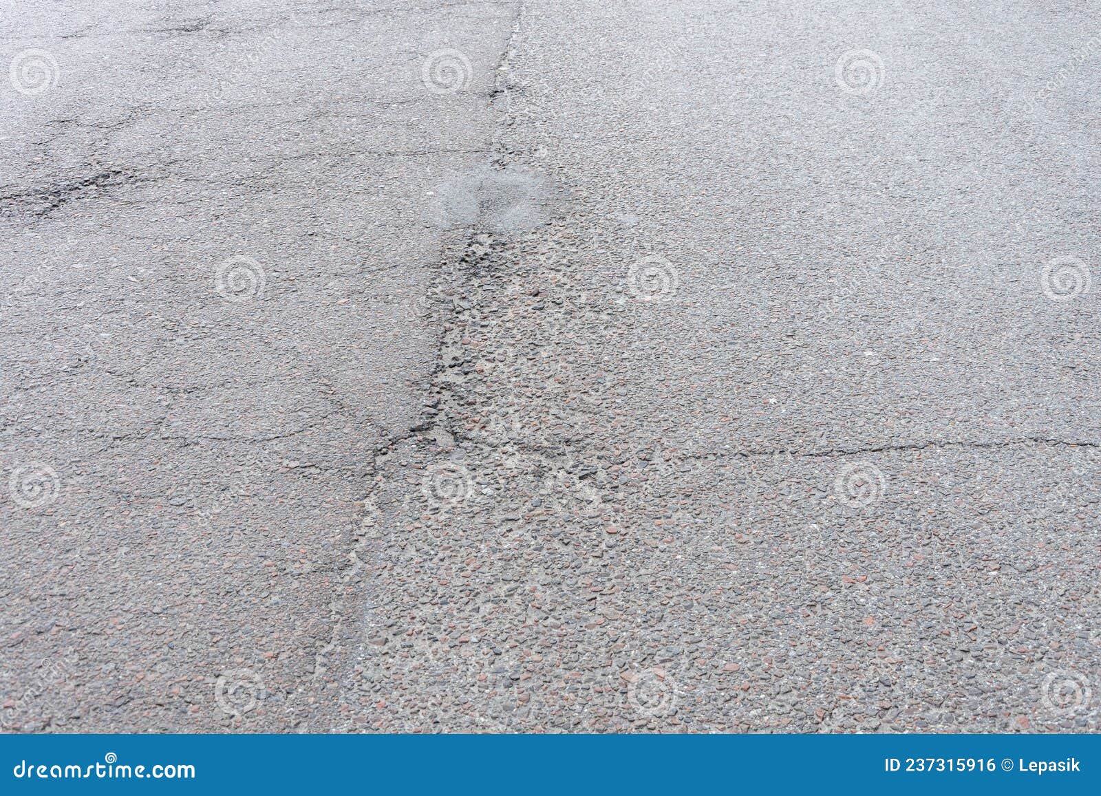 Small Potholes on the Asphalt Road, Pits and Destroyed Road Surface ...