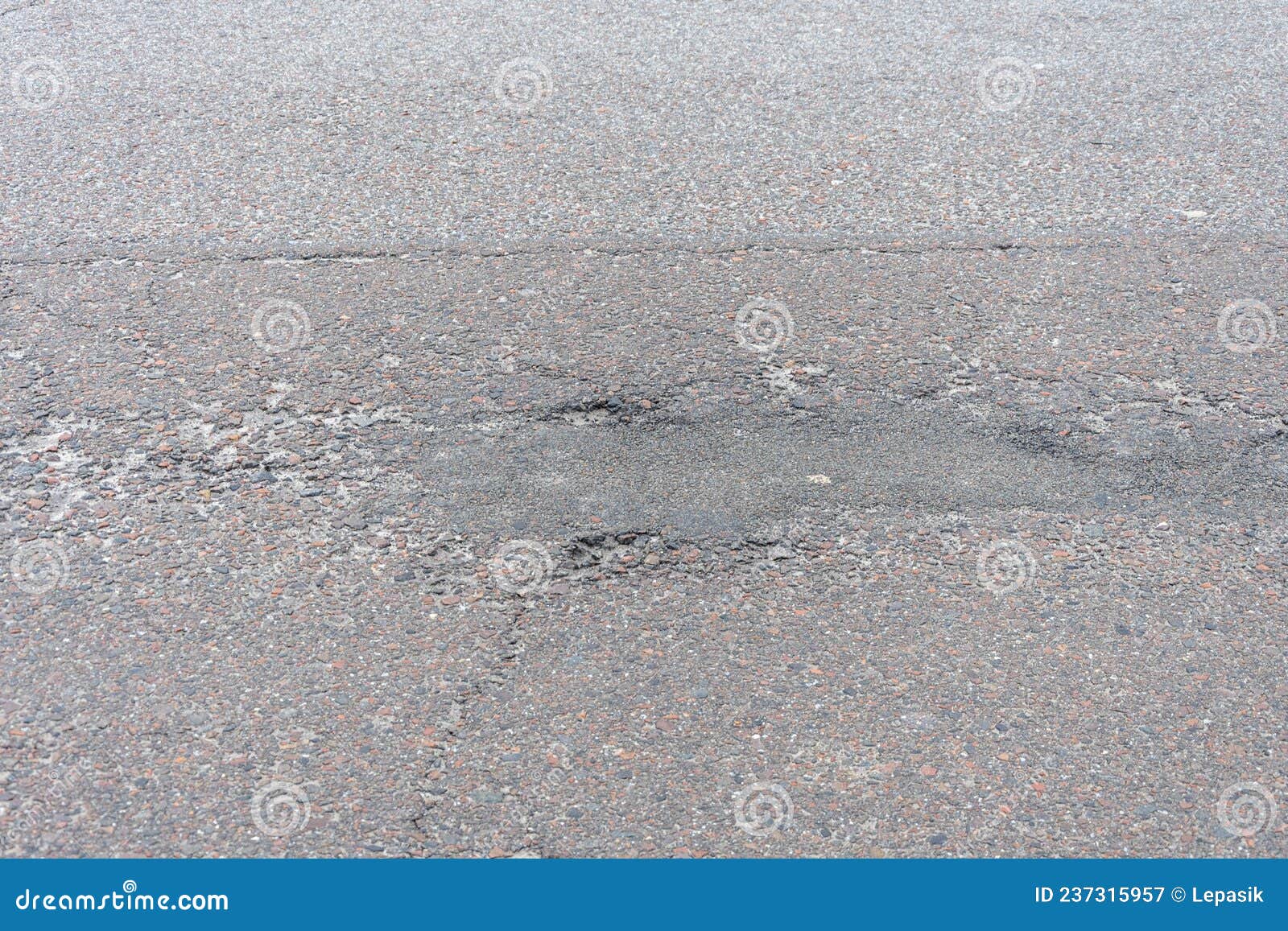 Small Potholes on the Asphalt Road, Pits and Destroyed Road Surface ...