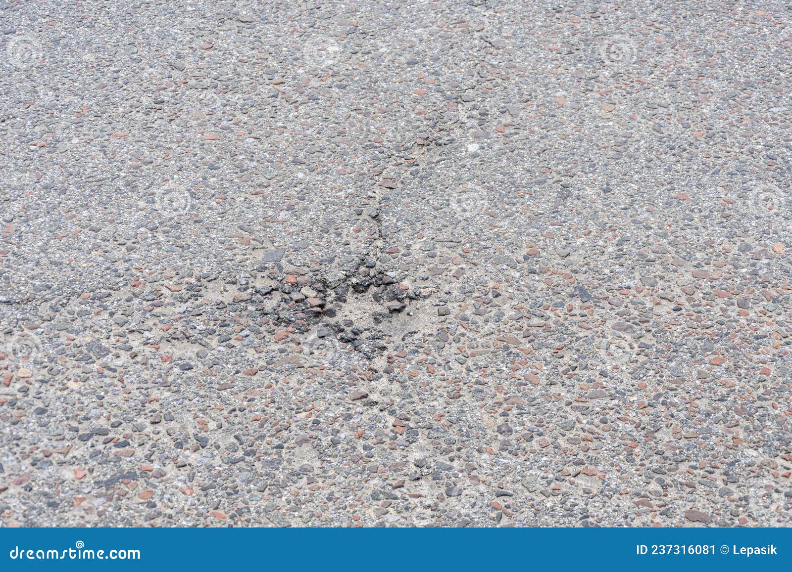 Small Potholes on the Asphalt Road, Pits and Destroyed Road Surface ...