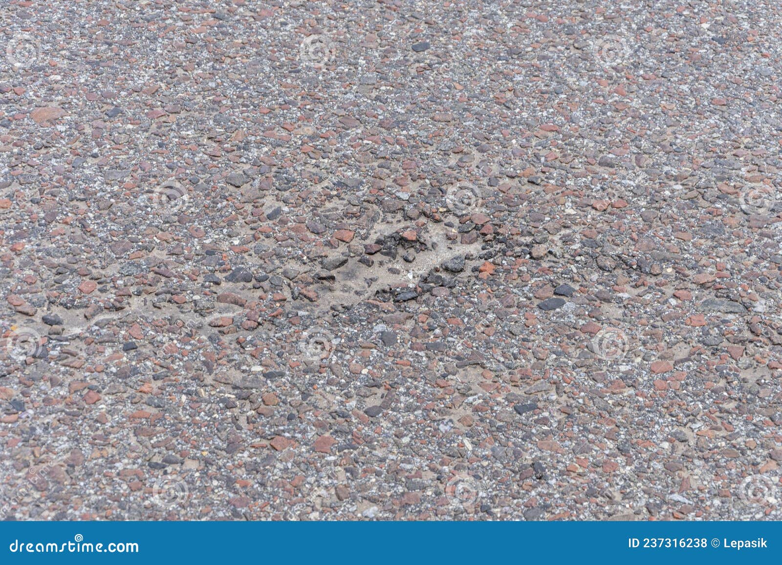 Small Potholes on the Asphalt Road, Pits and Destroyed Road Surface ...