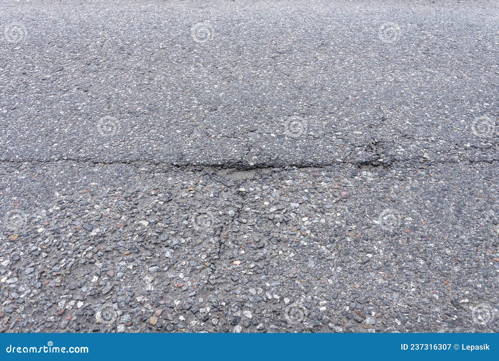 Small Potholes on the Asphalt Road, Pits and Destroyed Road Surface ...