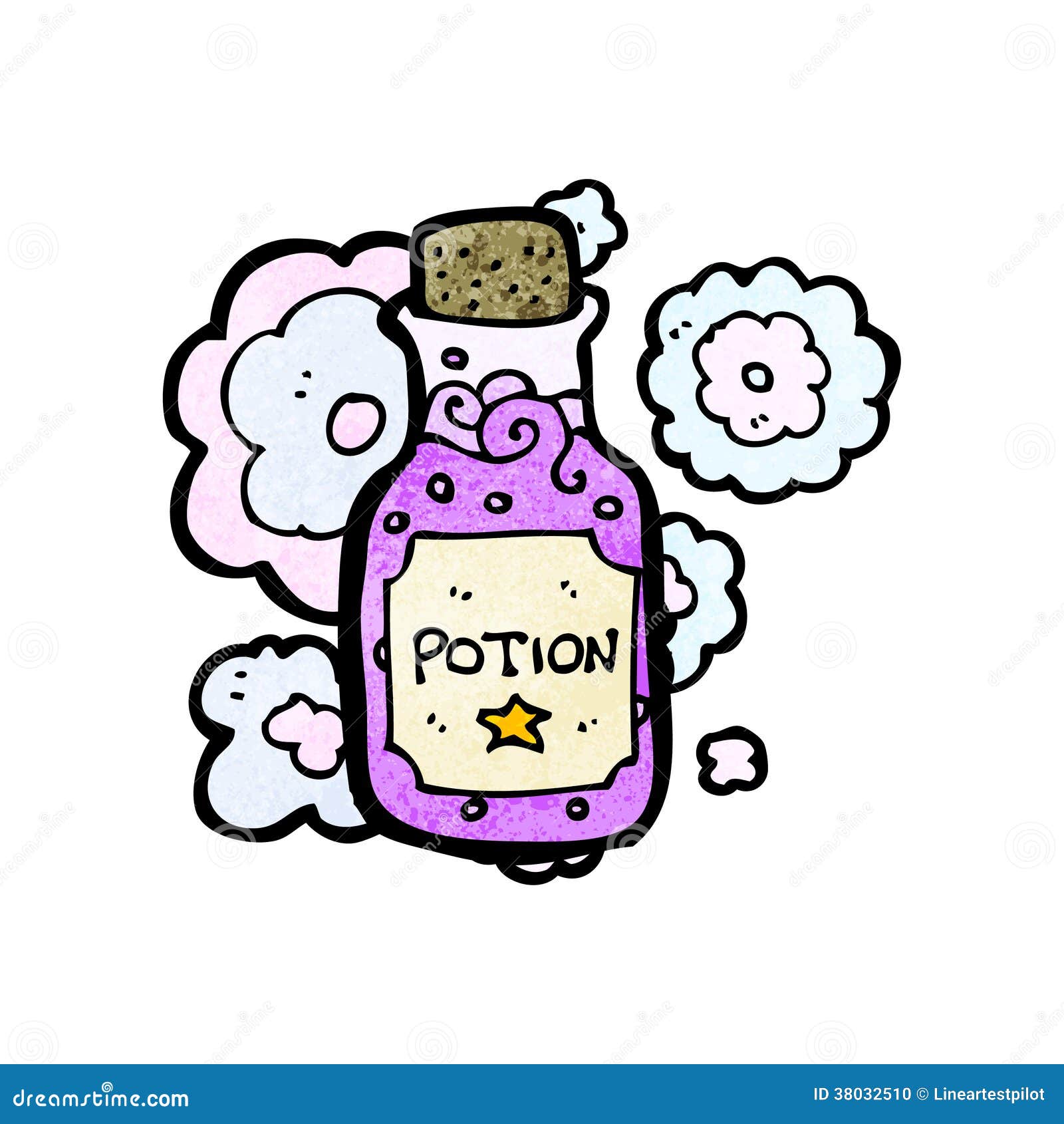 Small Potion Bottle Cartoon Stock Vector - Illustration of happy ...