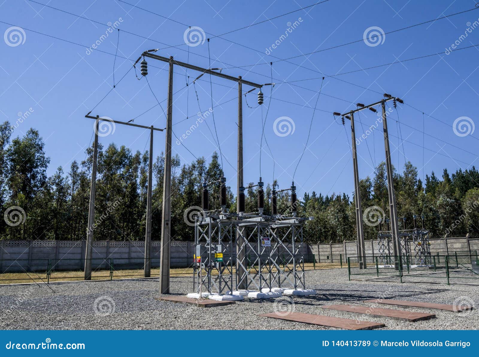 Small Electricity Generating Station Stock Image - Image of cables ...