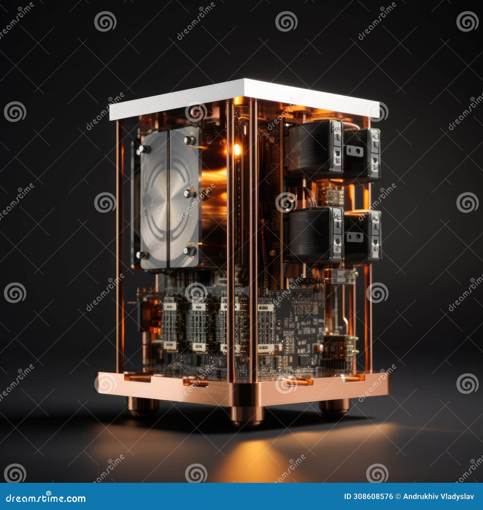 Small but Powerful, Desktop Quantum Computer Stock Illustration ...