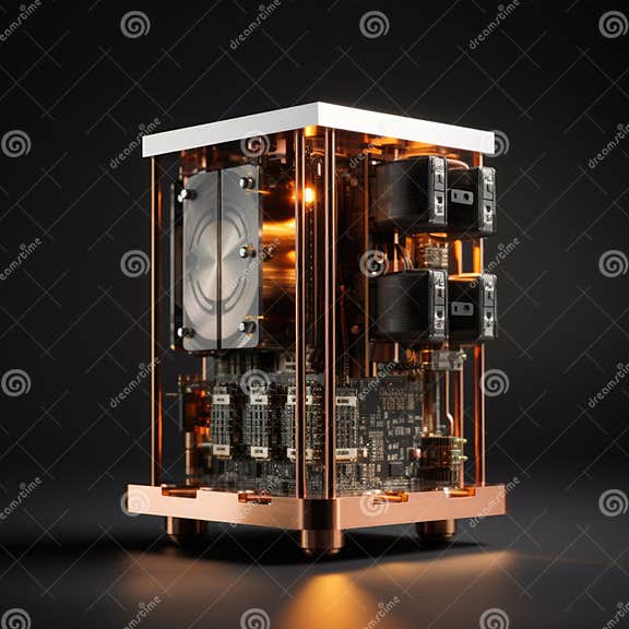 Small but Powerful, Desktop Quantum Computer Stock Illustration ...