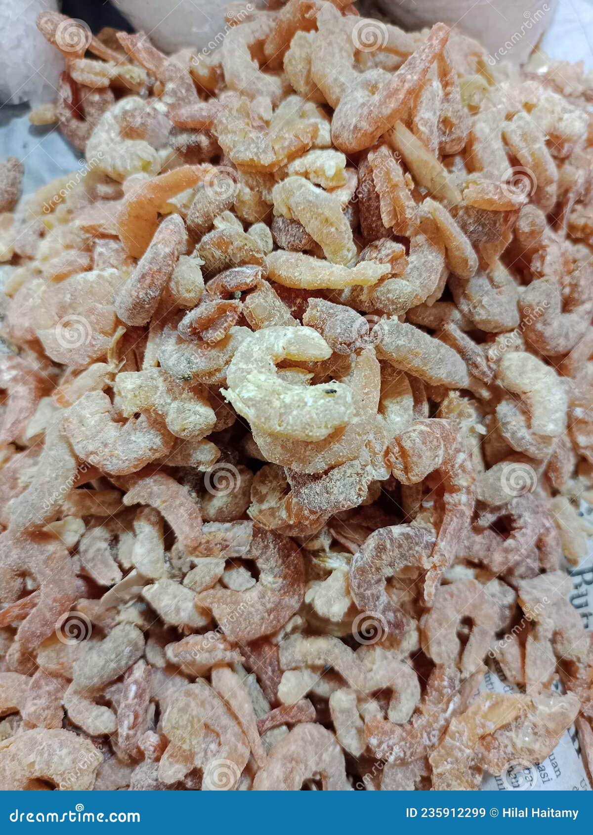 Small Prawns are Salted, and Dried in the Sun Stock Image - Image of ...
