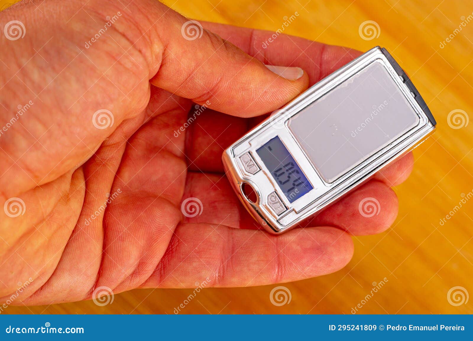 Small Precision Weighing Device on a Hundredth Scale Held between the ...