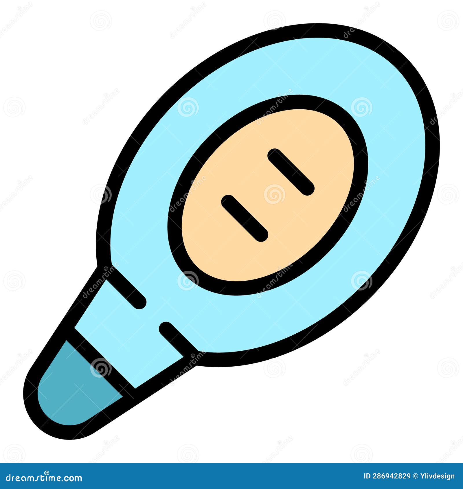 Small Pregnant Test Icon Vector Flat Stock Illustration Illustration