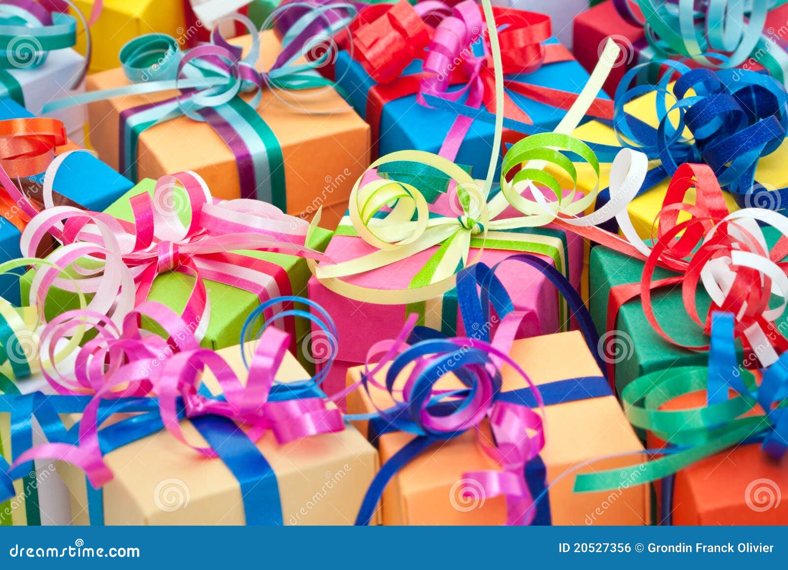 Small Presents Tied with Bows. Stock Photo - Image of colour, small ...