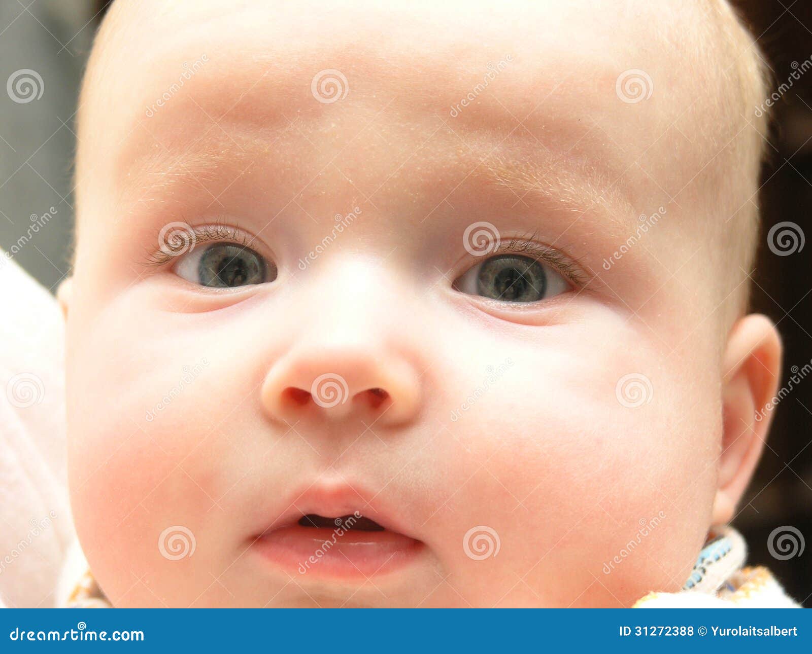 A small, pretty baby. stock photo. Image of cute, expression - 31272388