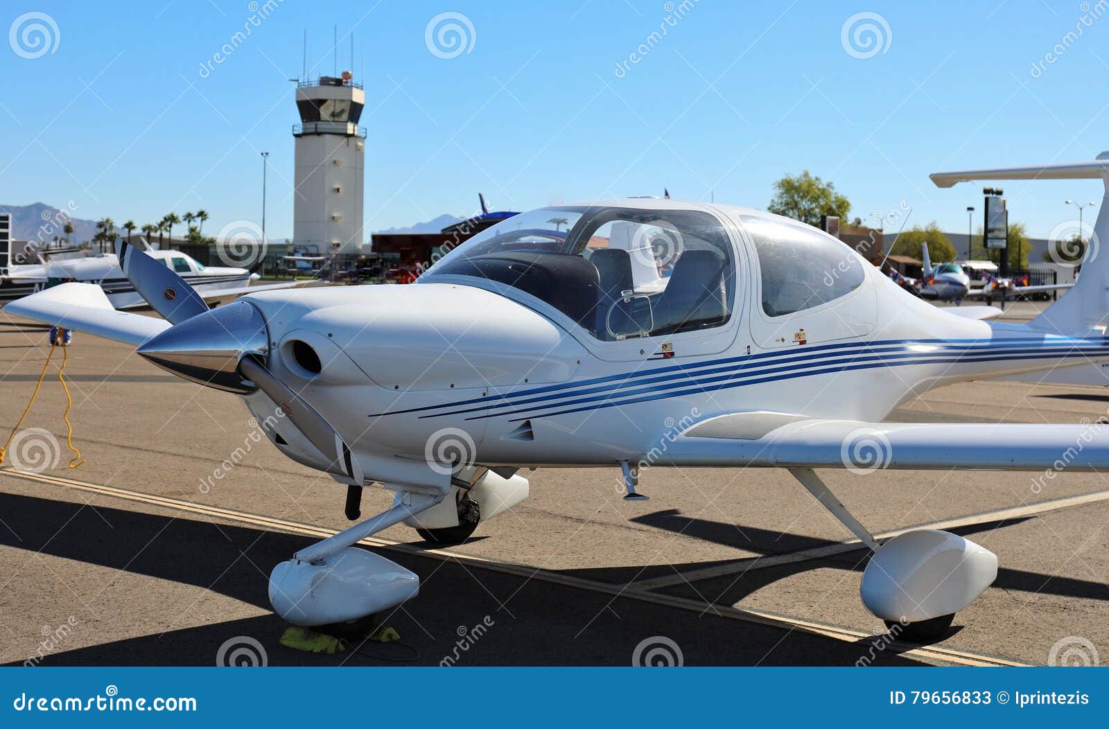 Small Private Plane stock image. Image of runaway, land - 79656833