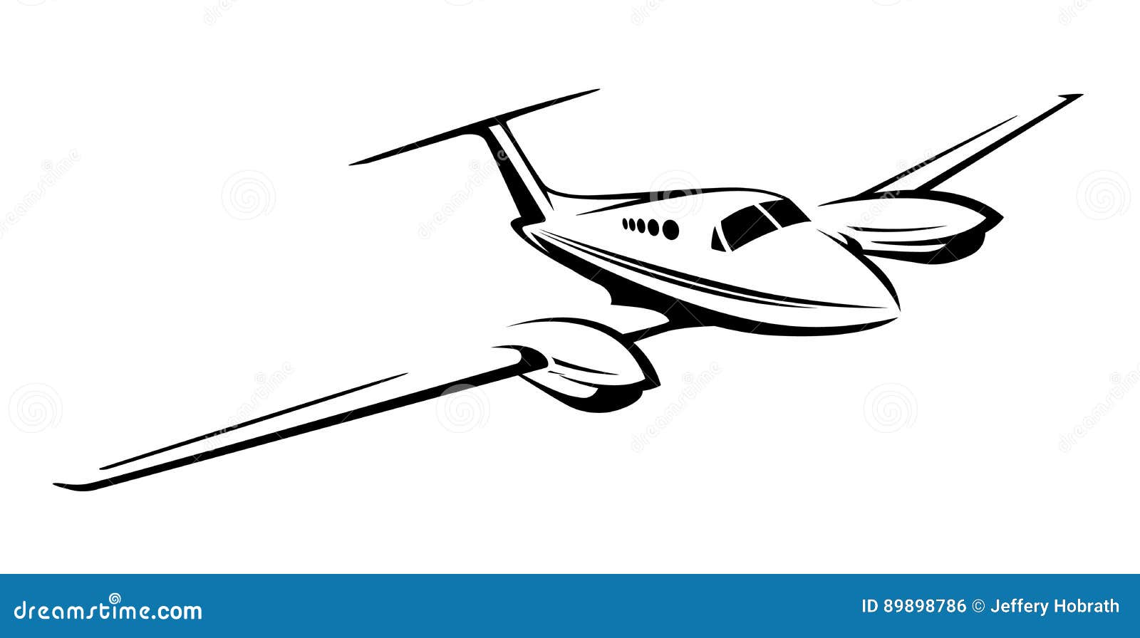 Twin-engine Airplane Cartoon Royalty-Free Illustration | CartoonDealer ...