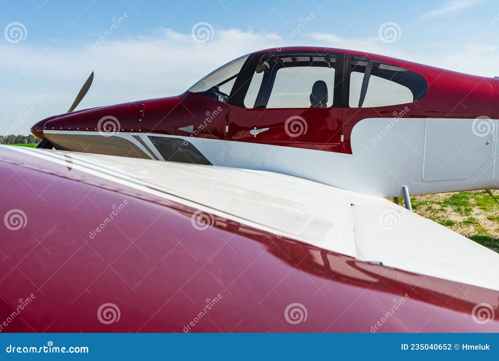 Small private white plane stock photo. Image of heavy - 235040652