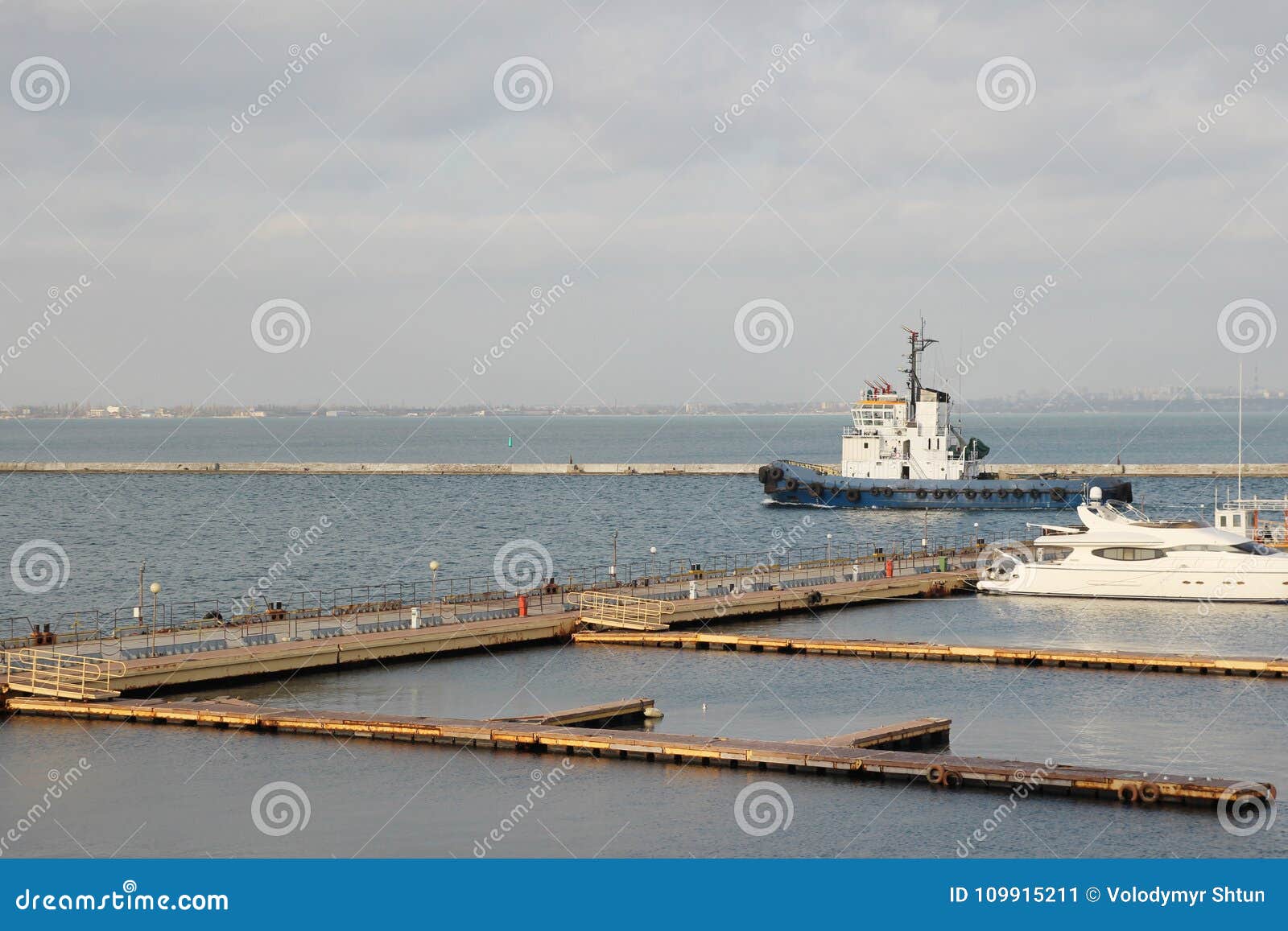 Small Private Yachts Pier in Winter Pier with Rows of Small Private ...