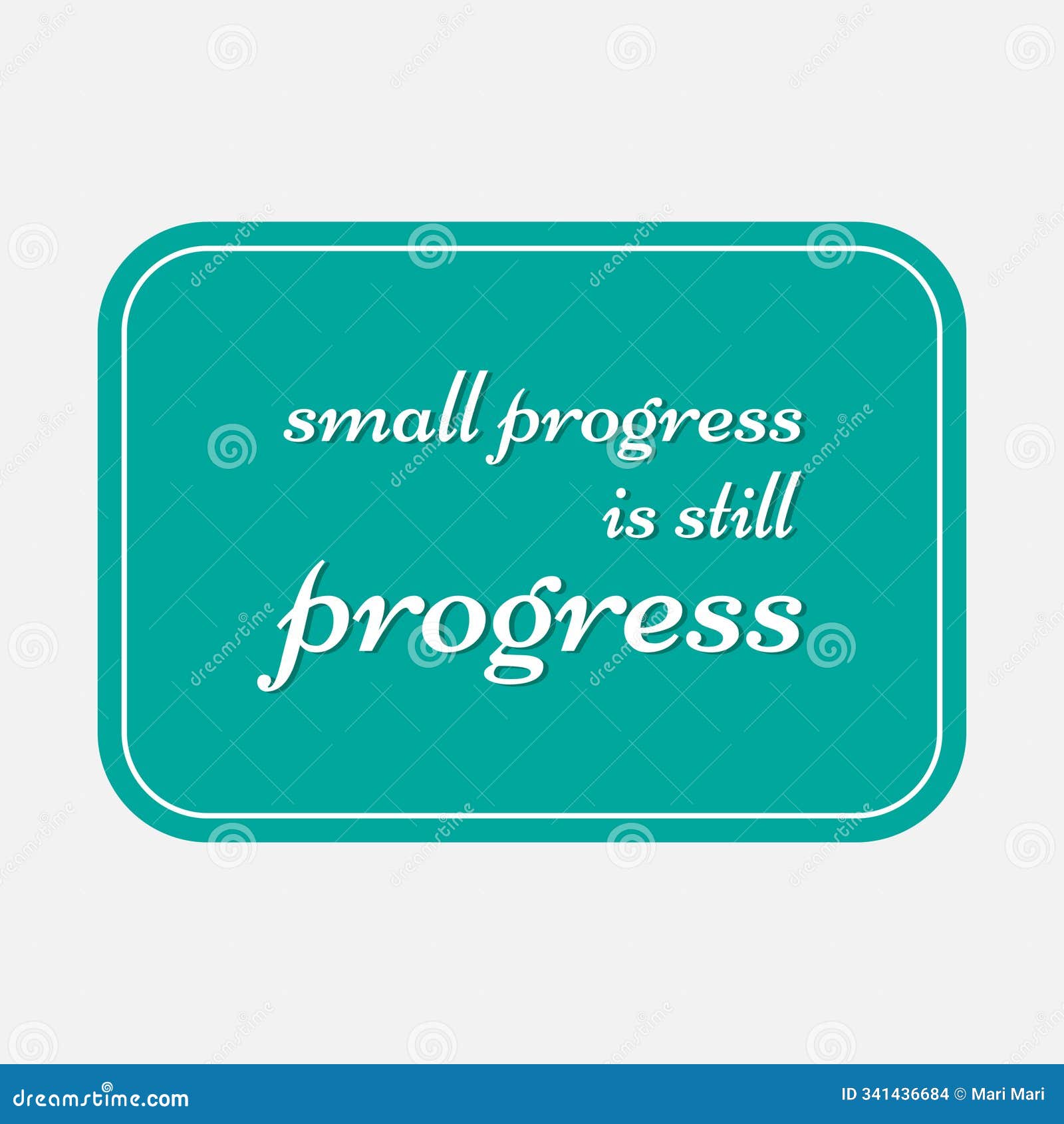 Small Progress is Still Progress Stock Illustration - Illustration of ...