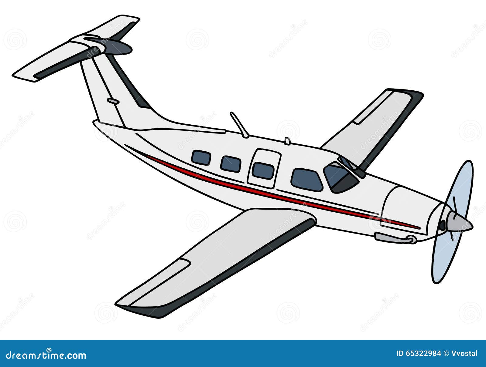Small propeller airliner stock vector. Illustration of piston - 65322984