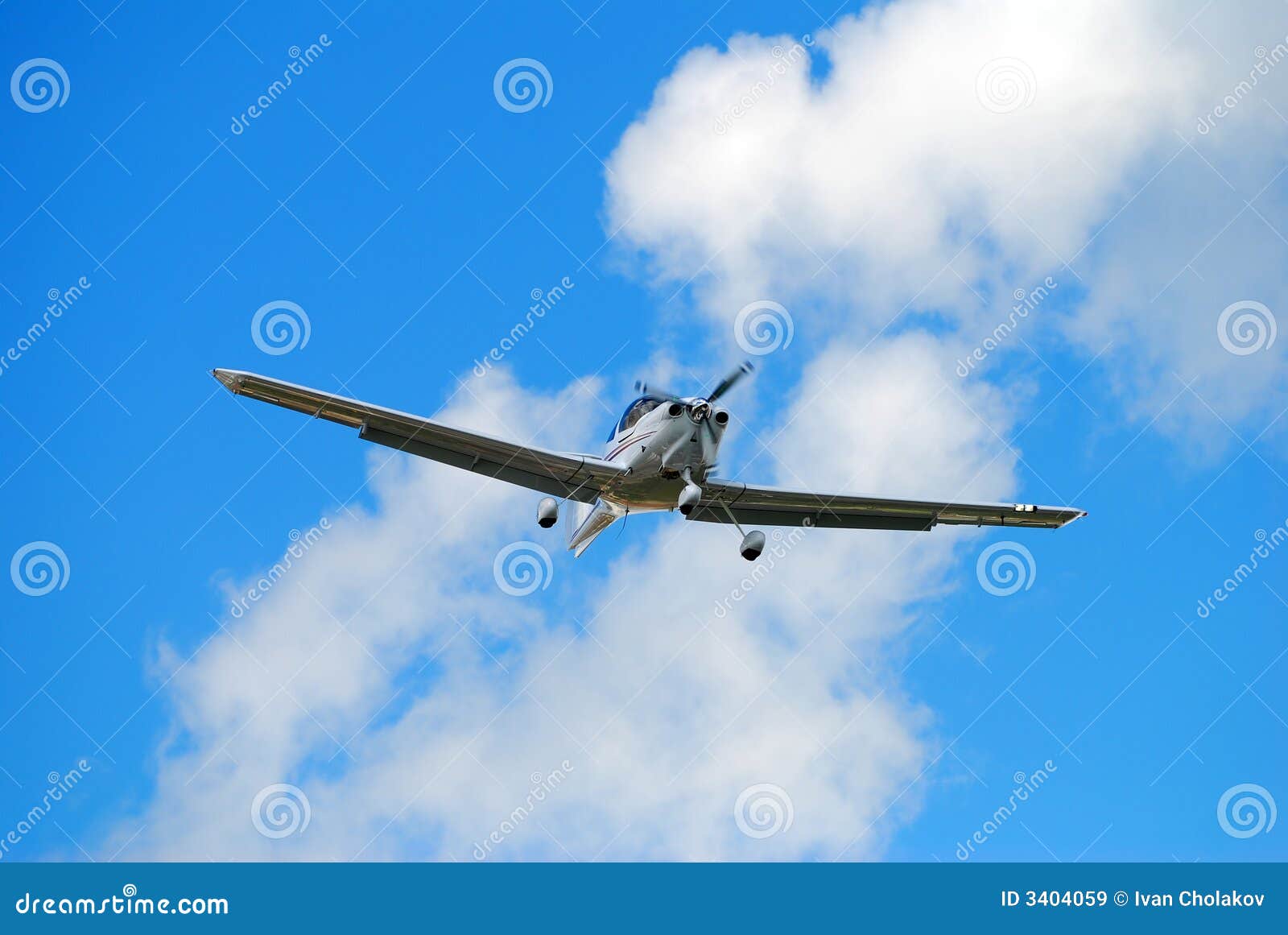 Small propeller airplane stock image. Image of landing - 3404059