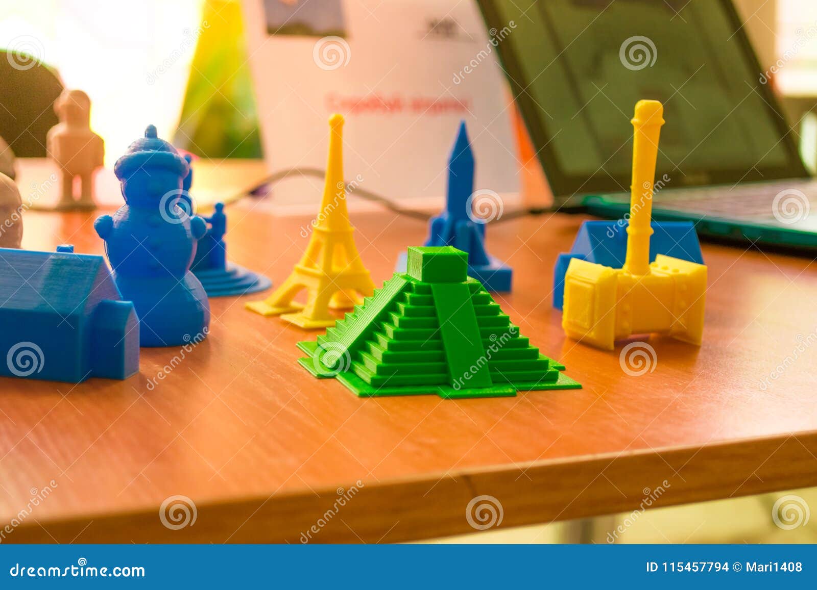 Objects Printed by a 3d Printer Stock Photo - Image of machine ...