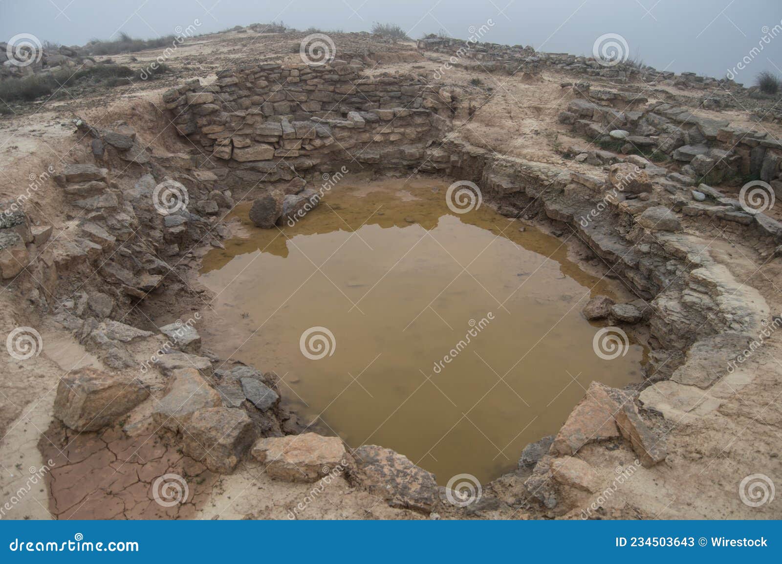 Small Puddle in a Deserted Place Stock Image - Image of outdoors ...
