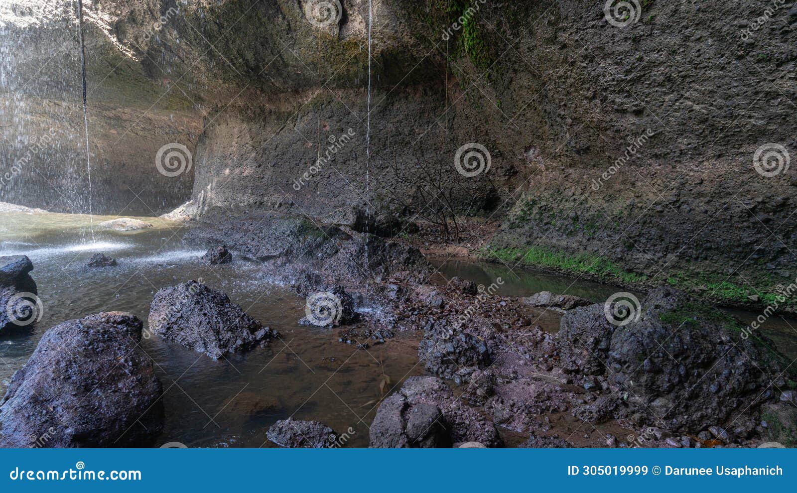 Small Puddle Located in a Mountain Ridge Created by the Combined Flow ...