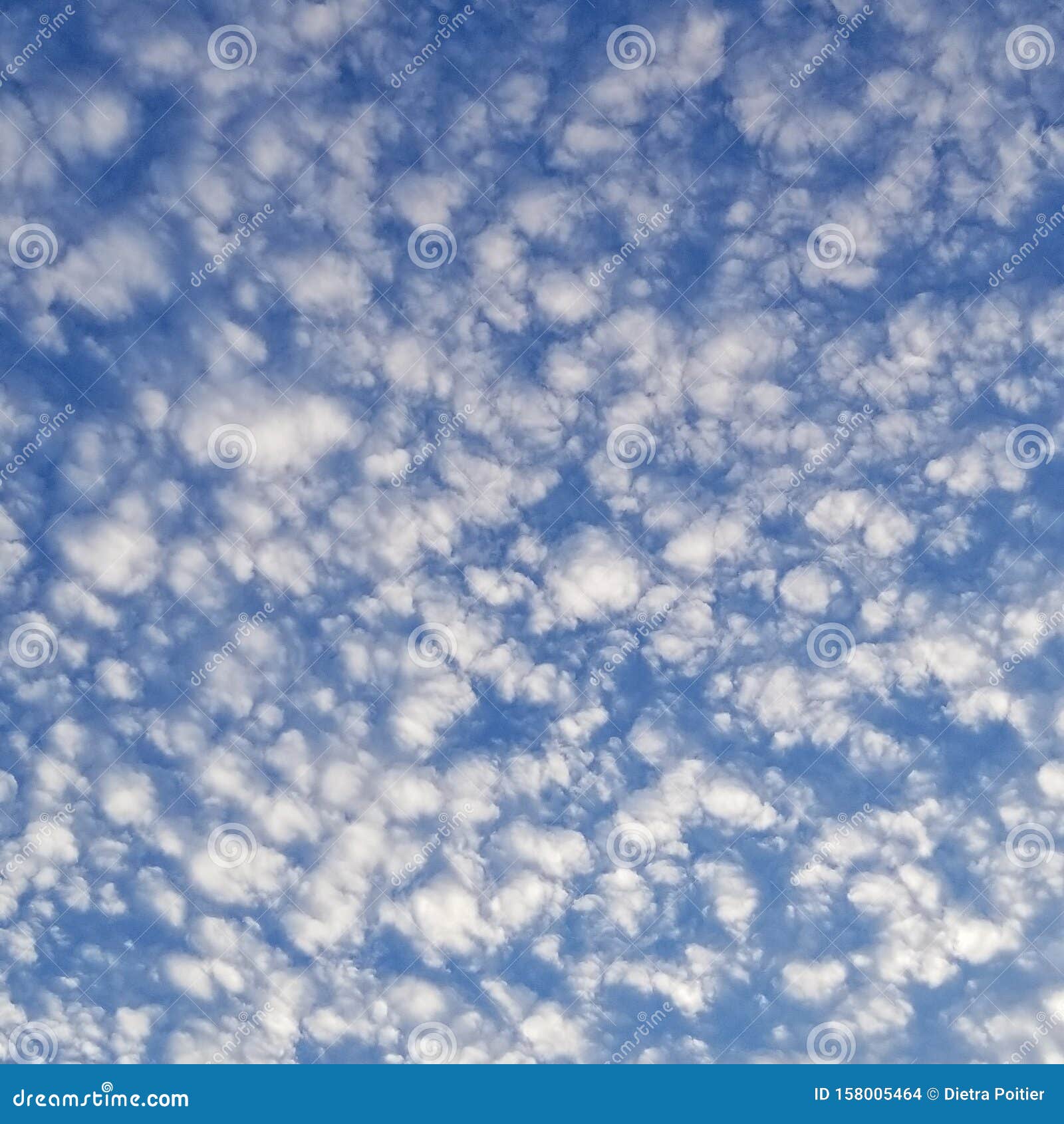Small puffy clouds stock photo. Image of blue, small - 158005464