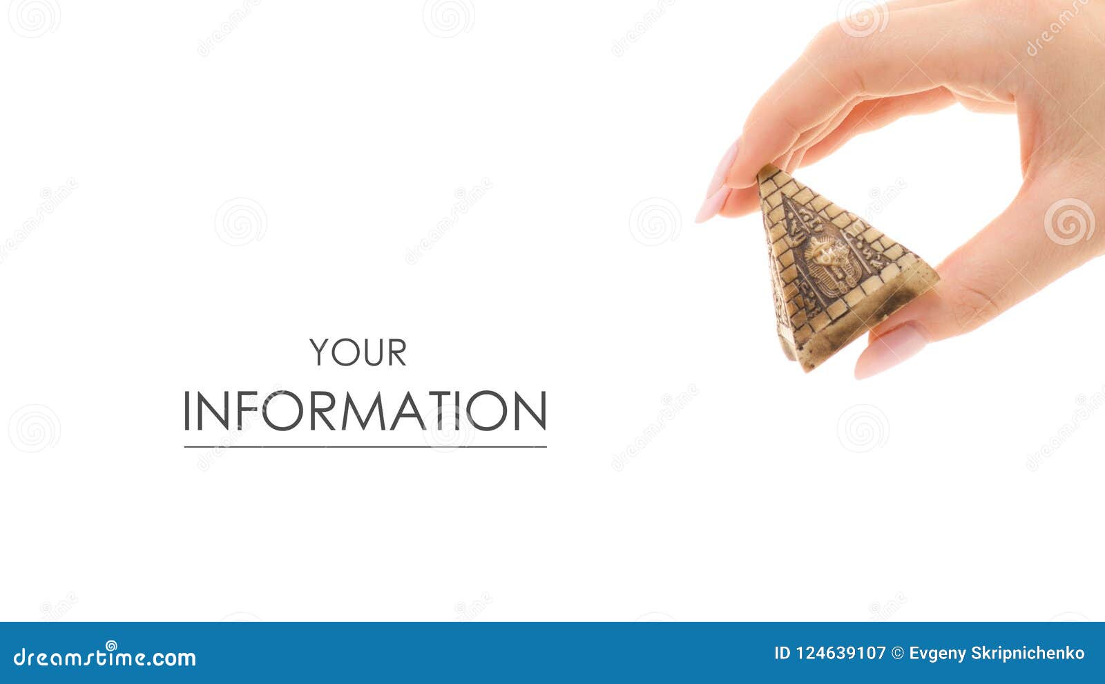 Small Pyramid in Female Hand Pattern Stock Image - Image of background ...