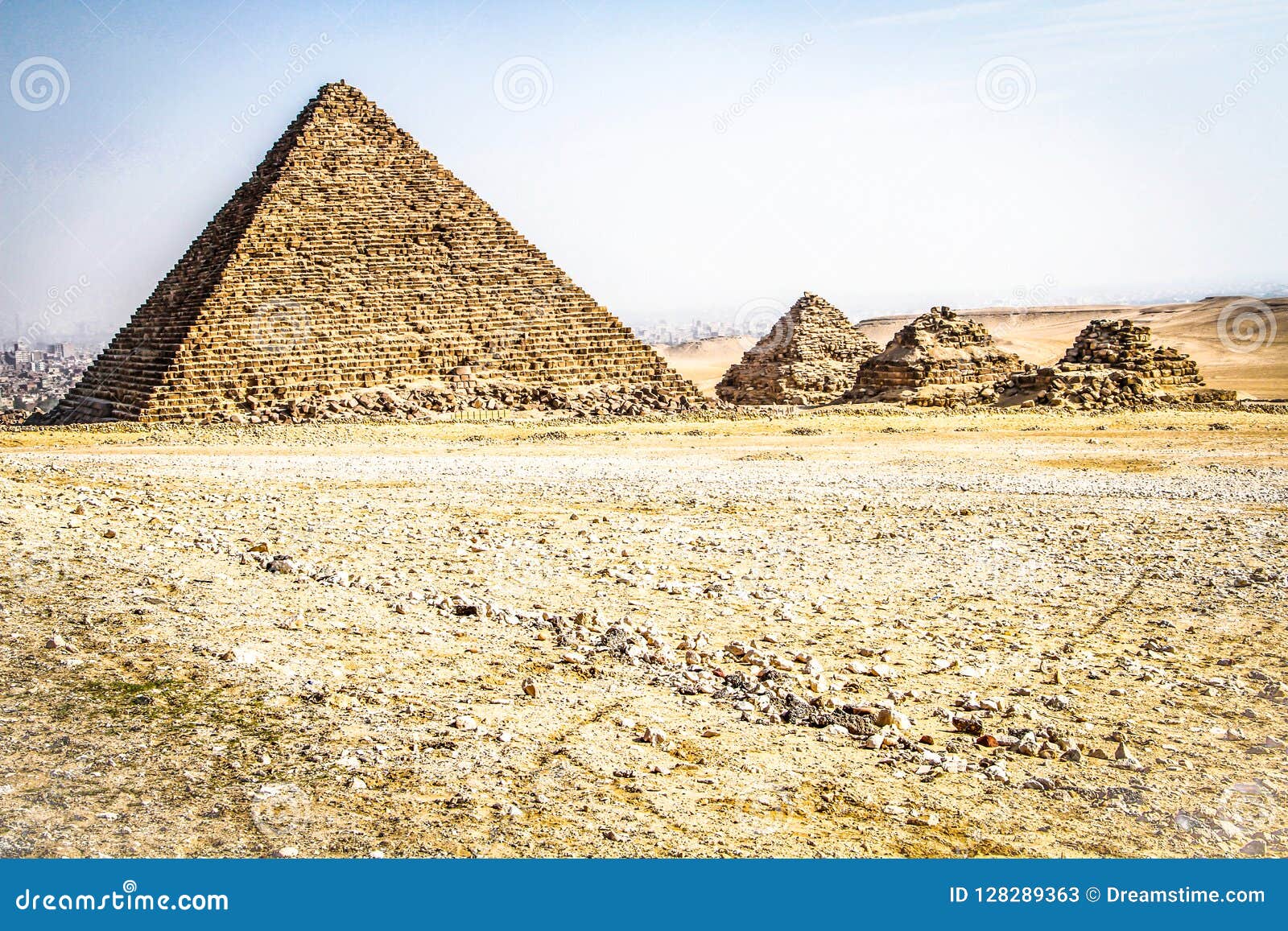 Pyramids of Giza , Egypt stock image. Image of travel - 128289363