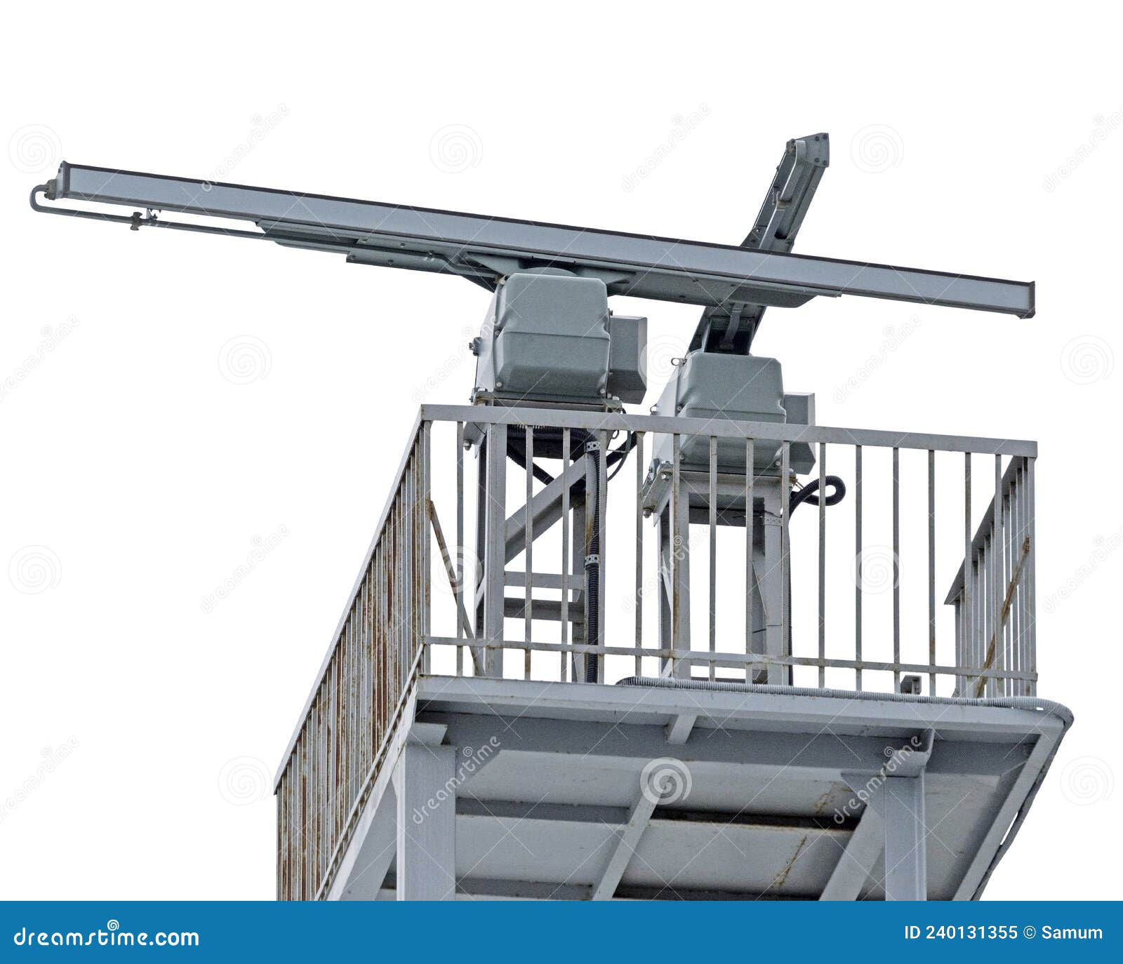 Radar antenna on white stock image. Image of scanning - 240131355